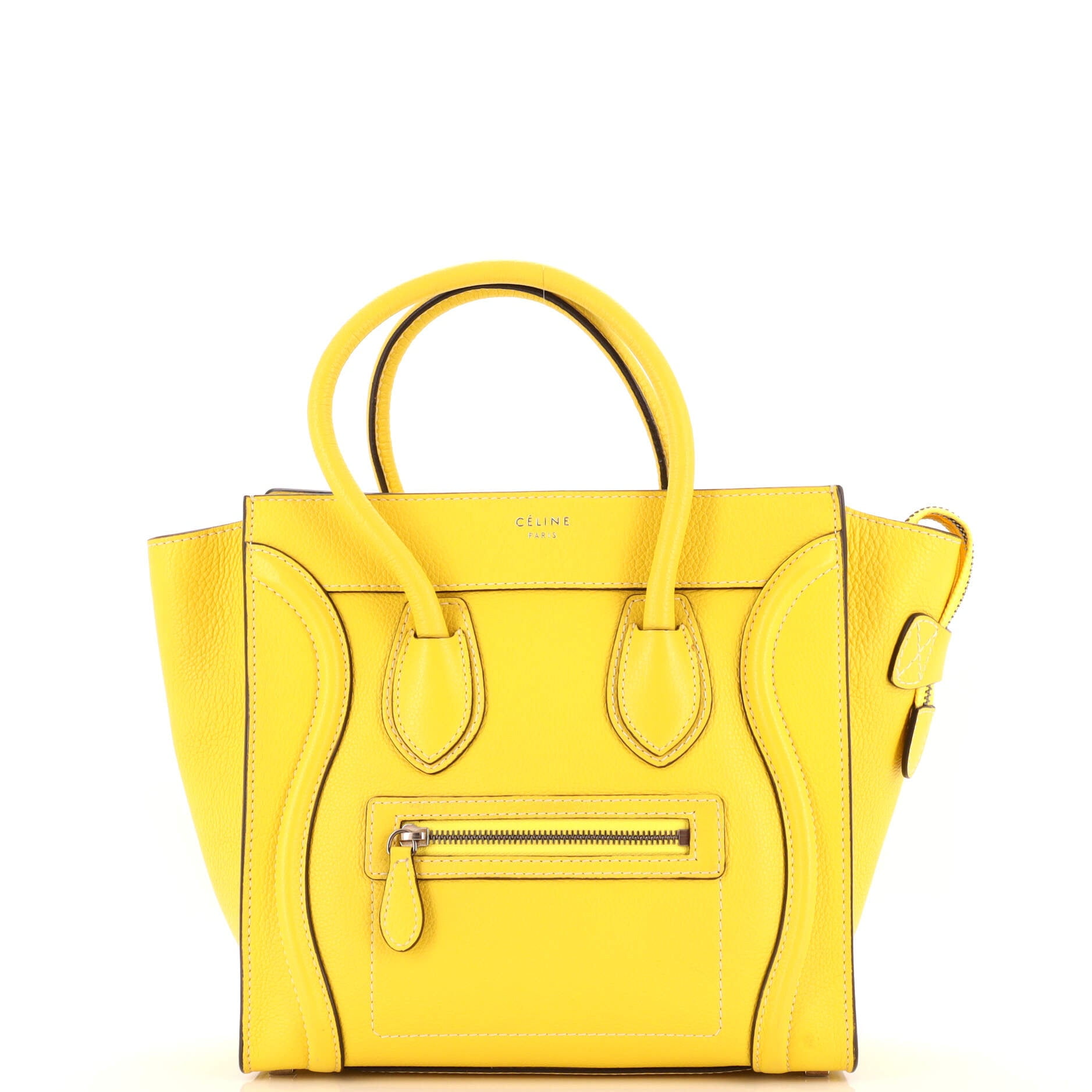 Pre-Owned Luggage Bag Grainy Leather Micro By Rebag - Walmart.com