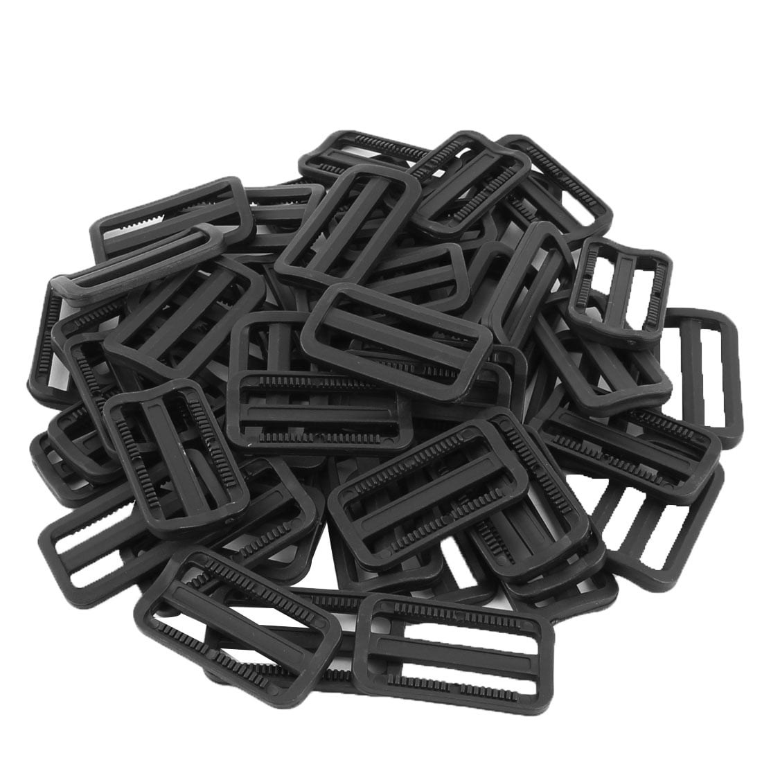 Luggage Bag Plastic Webbing Connecting tri Buckle Fastener Black 50 Pcs ...