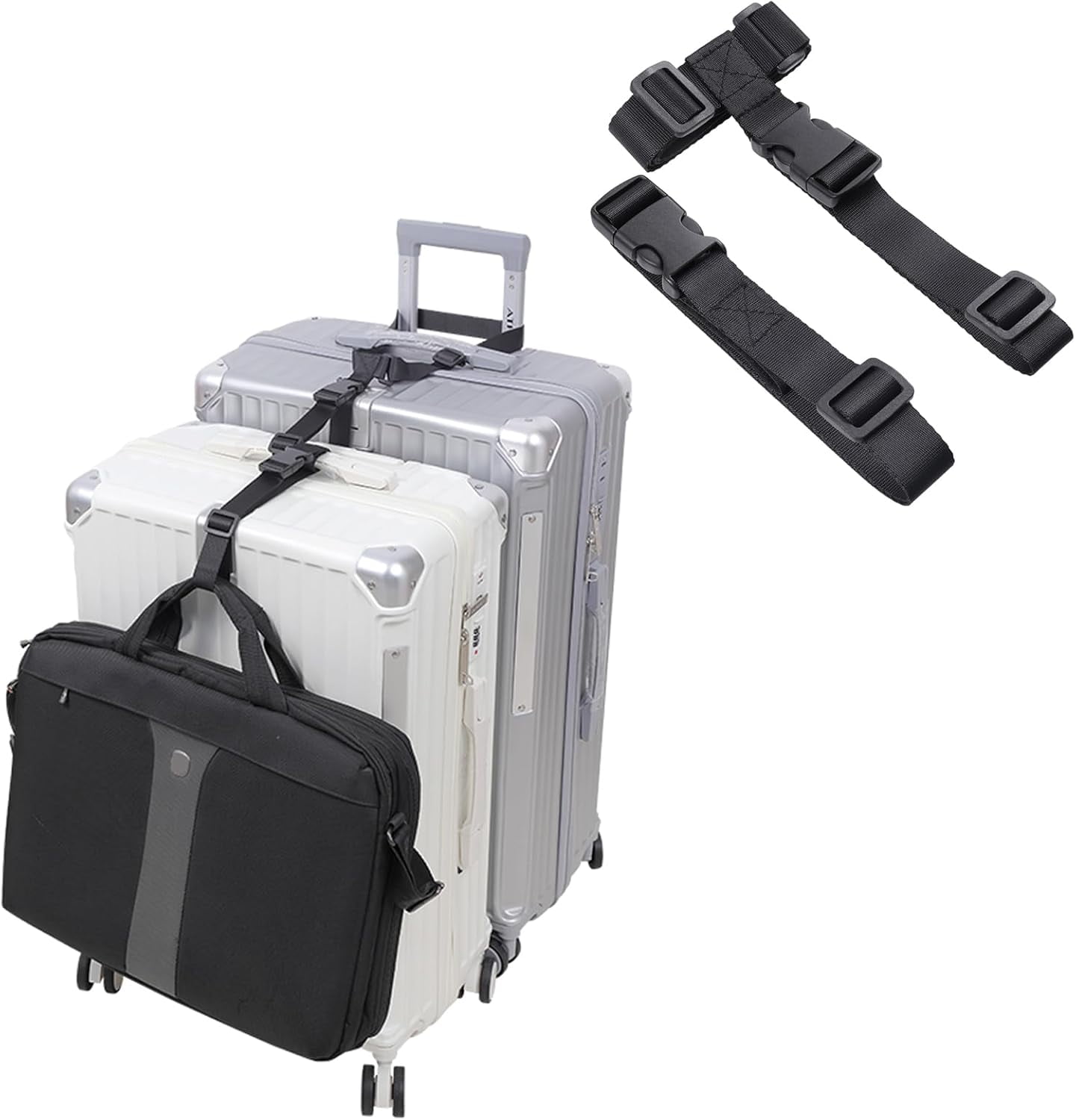Luggage Connector, Straps for Suitcase, Add A Bag Adjustable Attachment ...