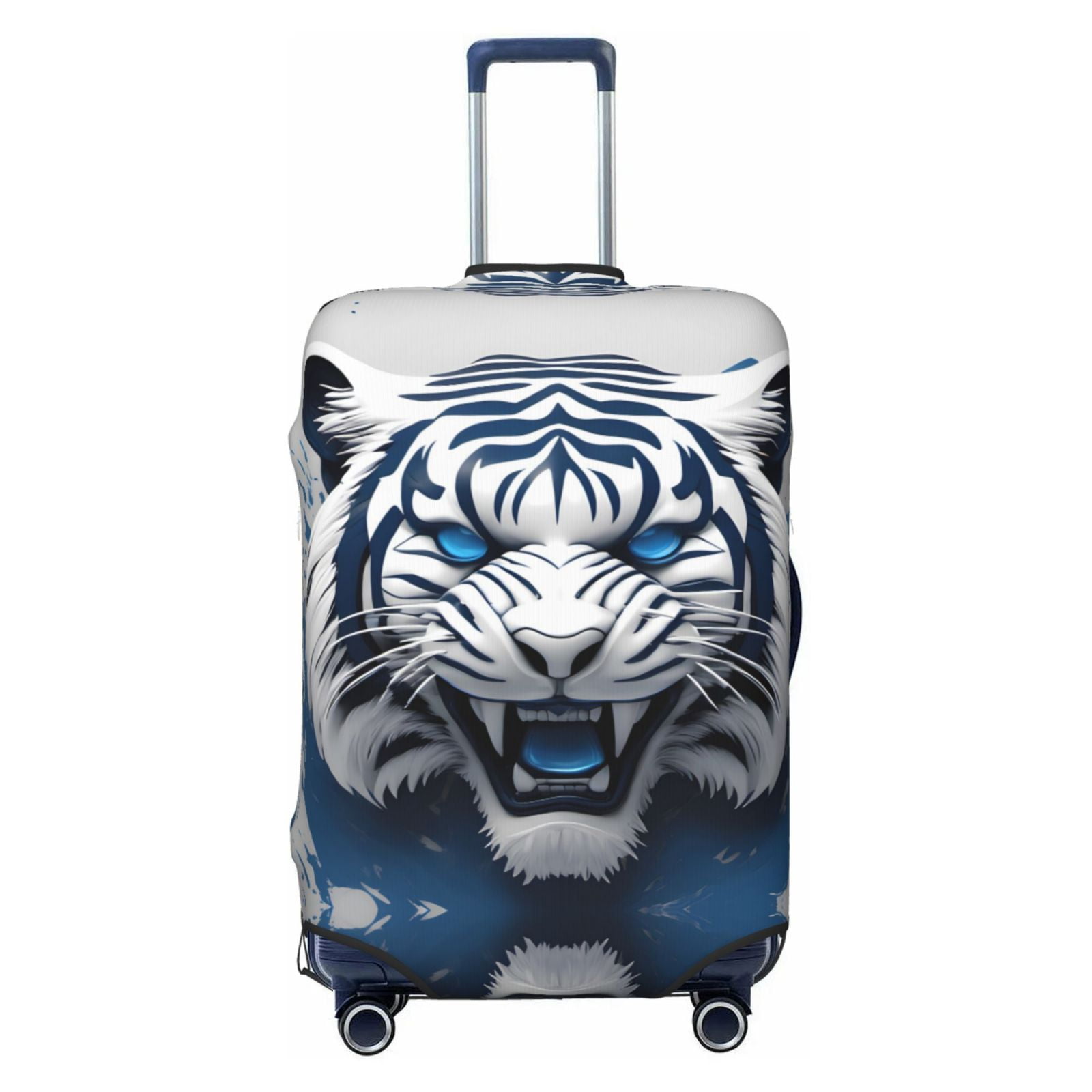 Luggage Cover, 3d White And Blue Tiger Suitcase Cover For Luggage Fits ...