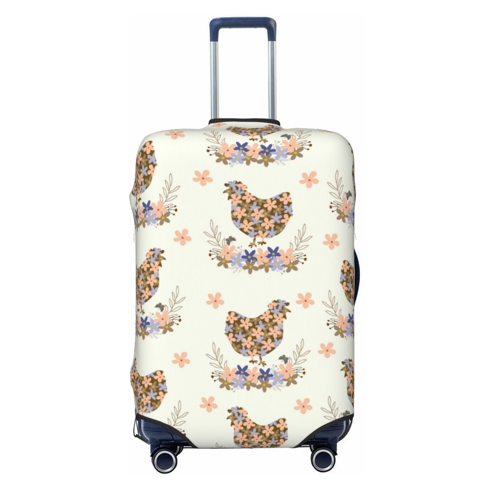 Luggage Cover, Abstract Flower Print Chicken Suitcase Cover For Luggage ...