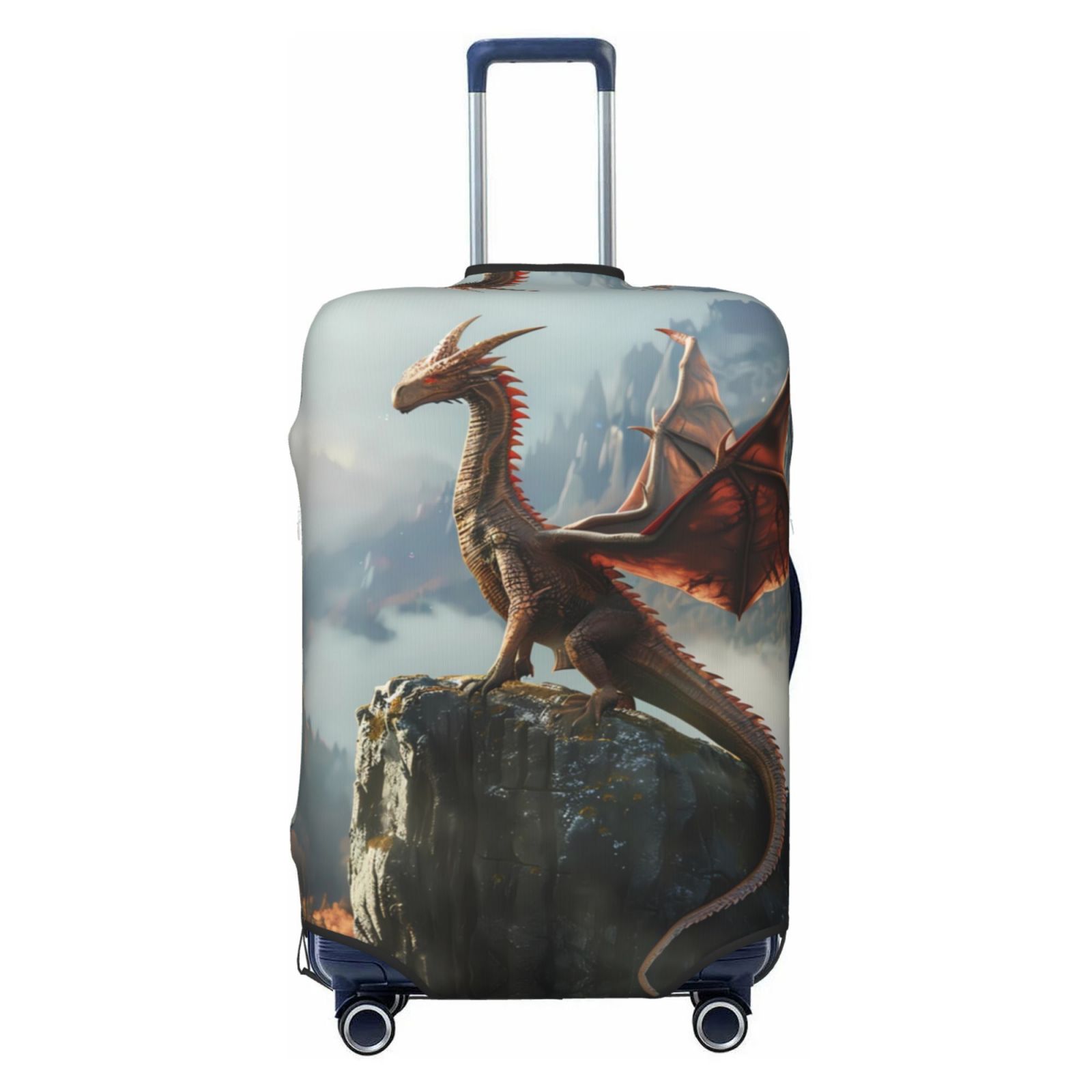 Luggage Cover Anti Scratch, Autumn Dragon Mountain View Elastic ...