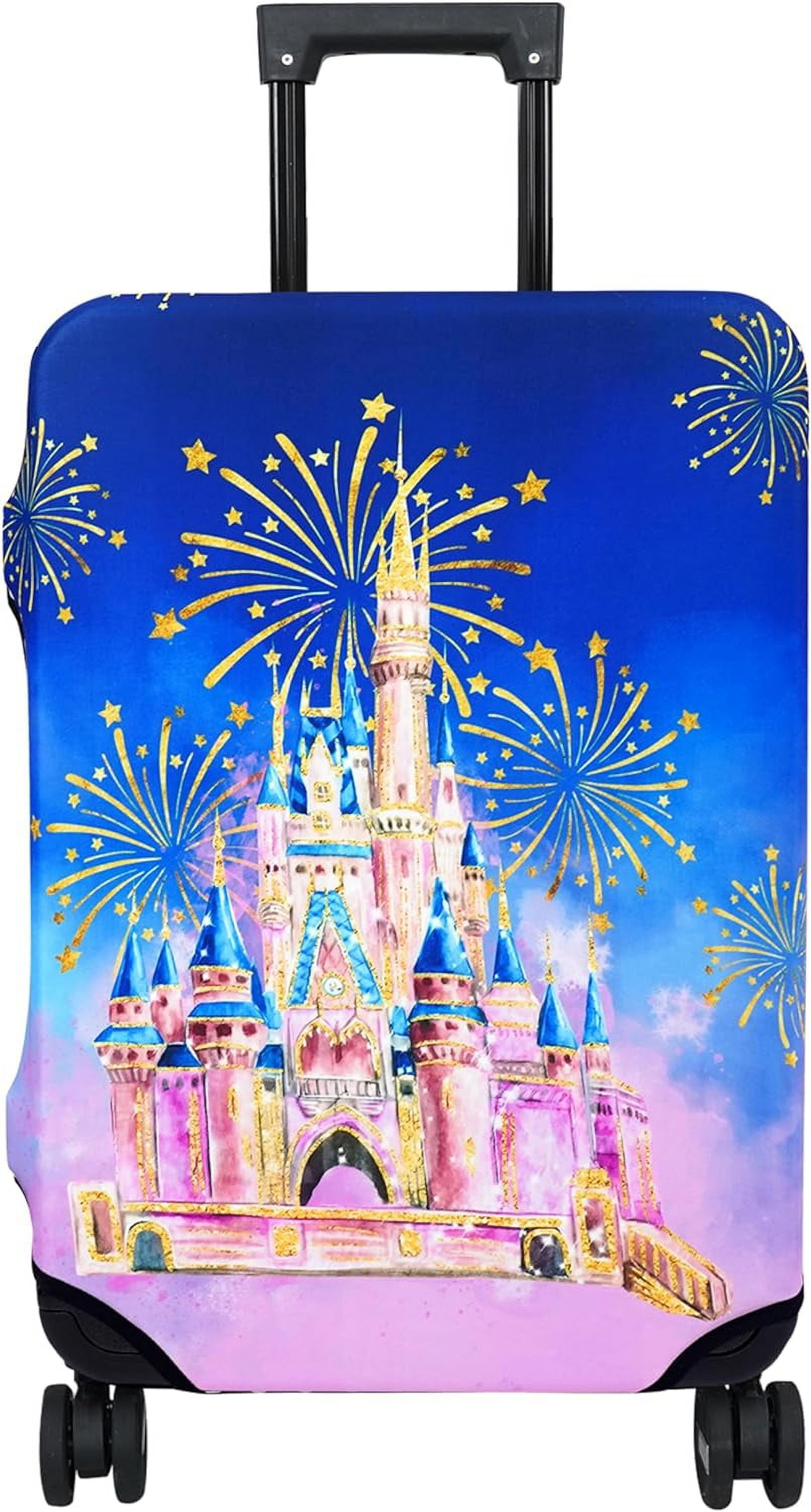 Luggage Cover Approved Travel Suitcase Protector Pink Castle and ...