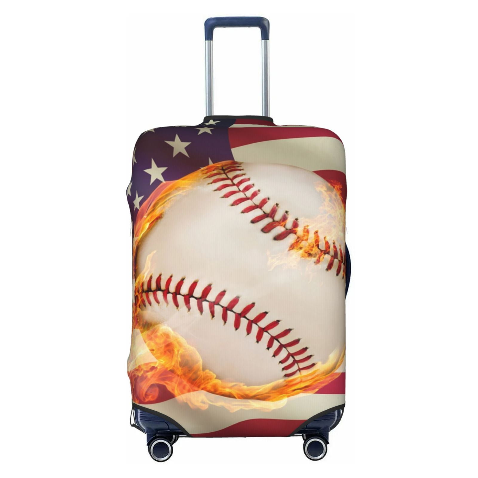 Luggage Cover - Baseball Ball With Flag Elastic Suitcase Cover Travel ...