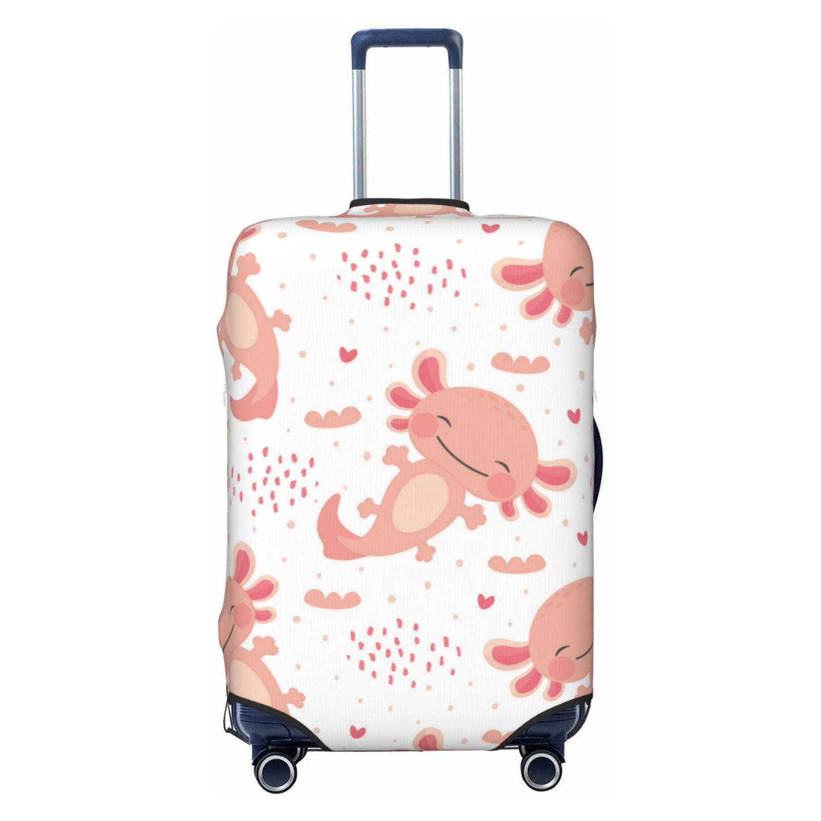 Luggage Cover, Cartoon Cute Axolotl White Elastic Suitcase Cover Travel ...