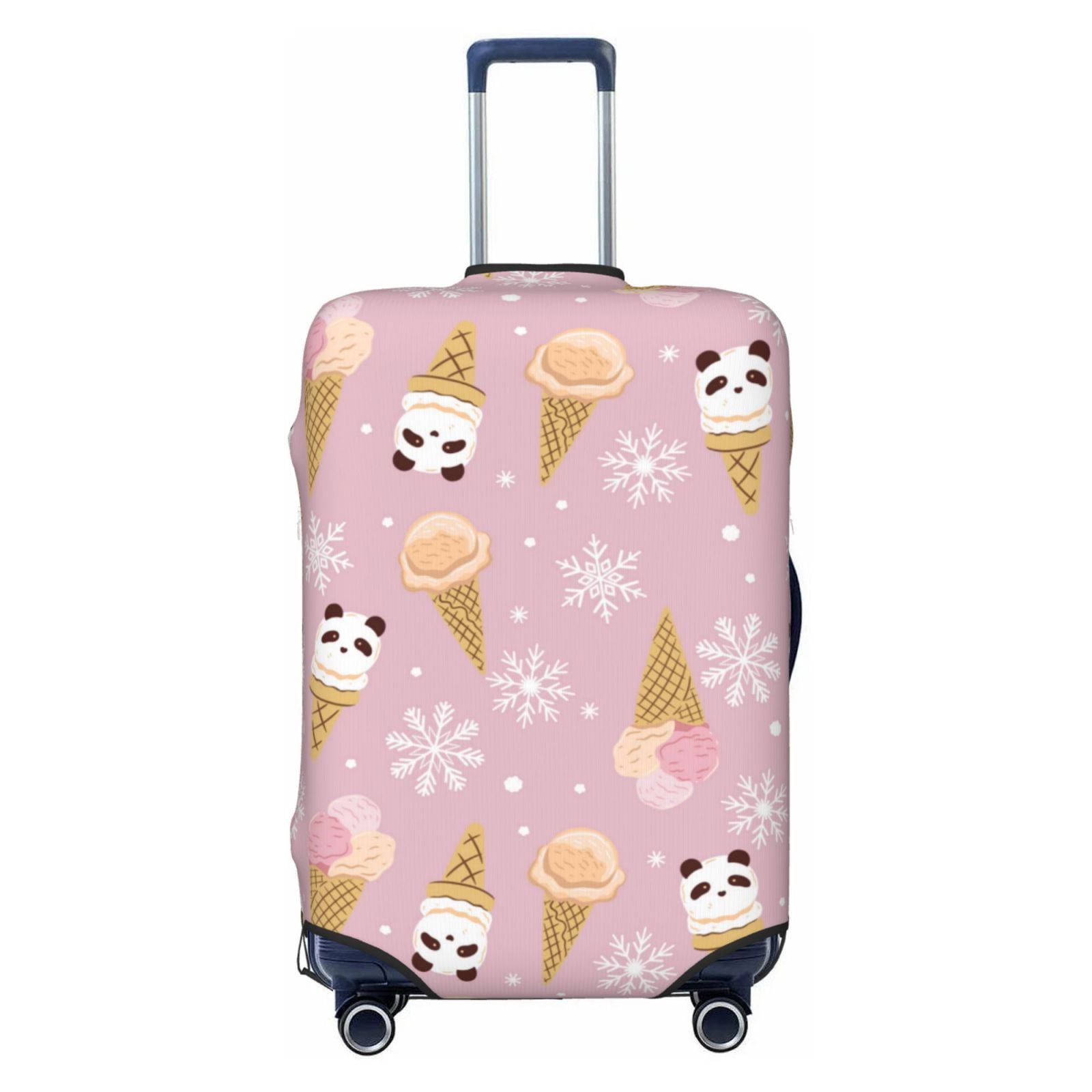 Luggage Cover, Cartoon Cute Panda Cone Pink Suitcase Cover For Luggage ...