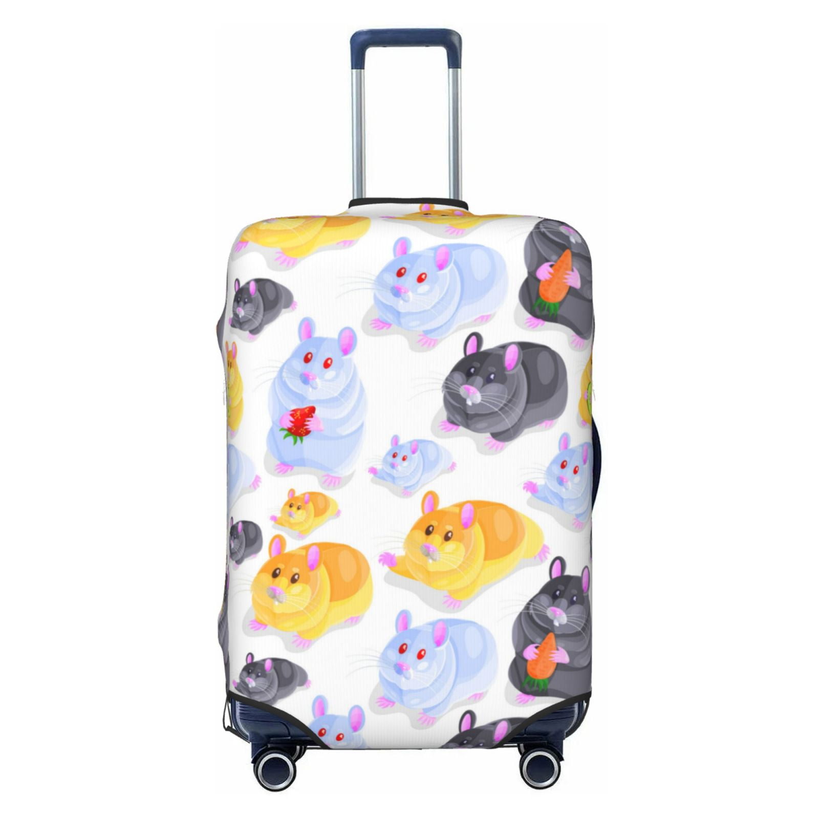 Luggage Cover, Cute Hamster Black White Yellow Elastic Suitcase Cover ...