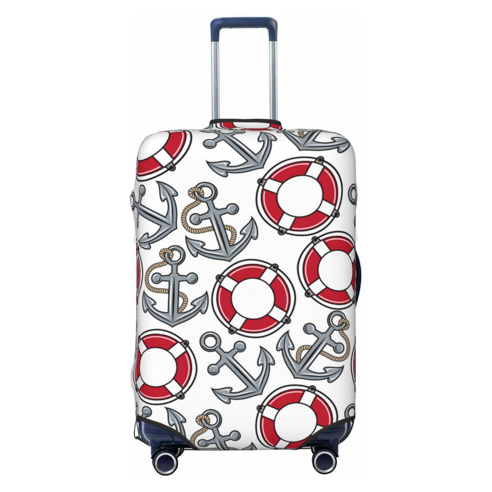 Luggage Cover For Travel Business Trip, Anchors Life Buoys Vintage ...
