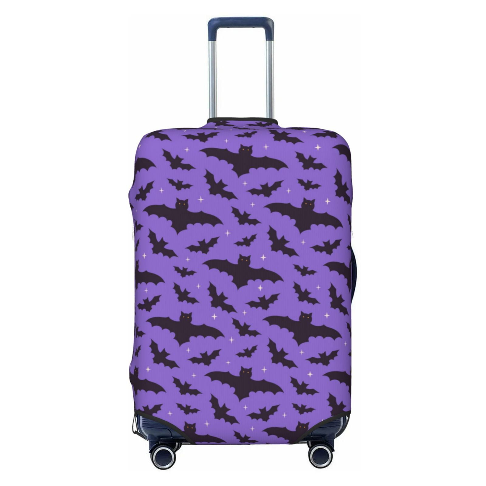 Luggage Cover For Travel Business Trip, Bat Night Sky Purple Cool ...