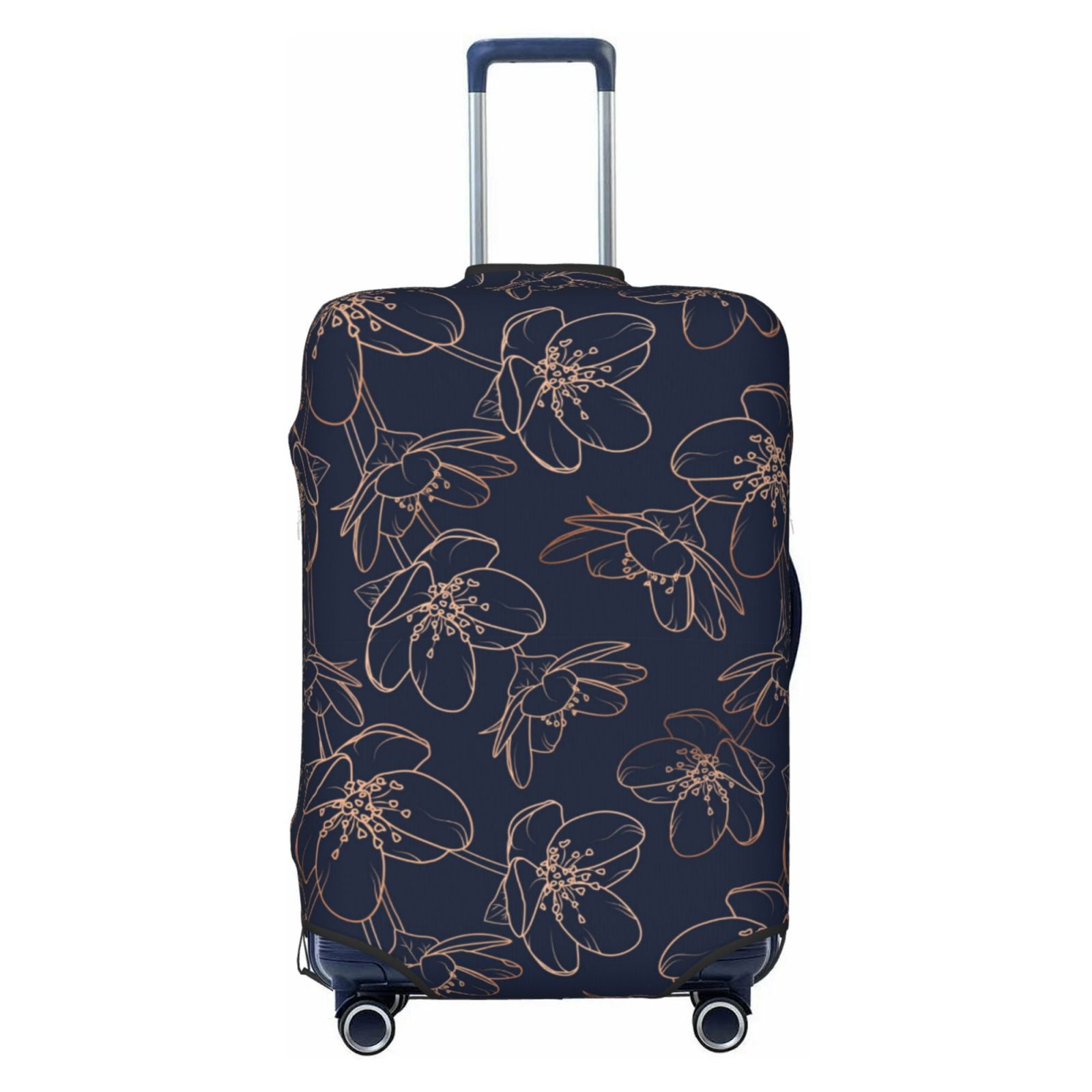 Luggage Cover For Travel Business Trip, Copper-Gold Gloss Outline Berry ...