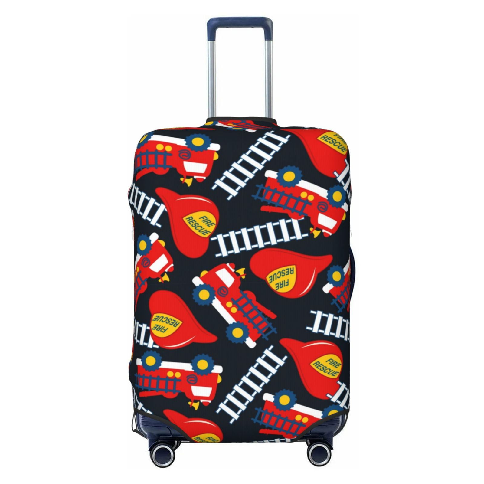 Luggage Cover For Travel Business Trip, Fire Rescue With Red Helmet And ...