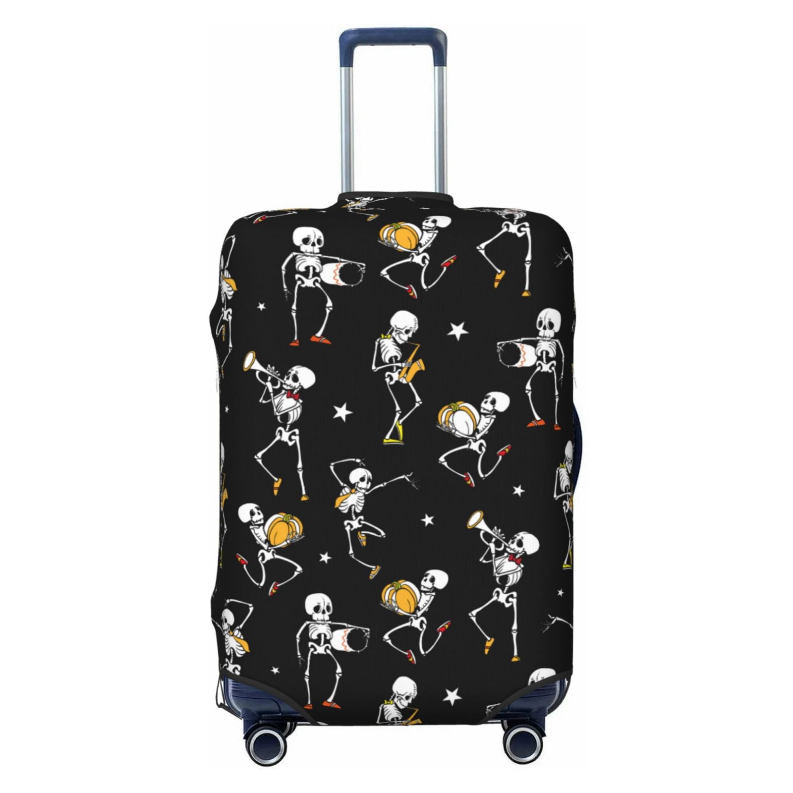 Luggage Cover For Travel Business Trip, Playing Music Skeletons ...