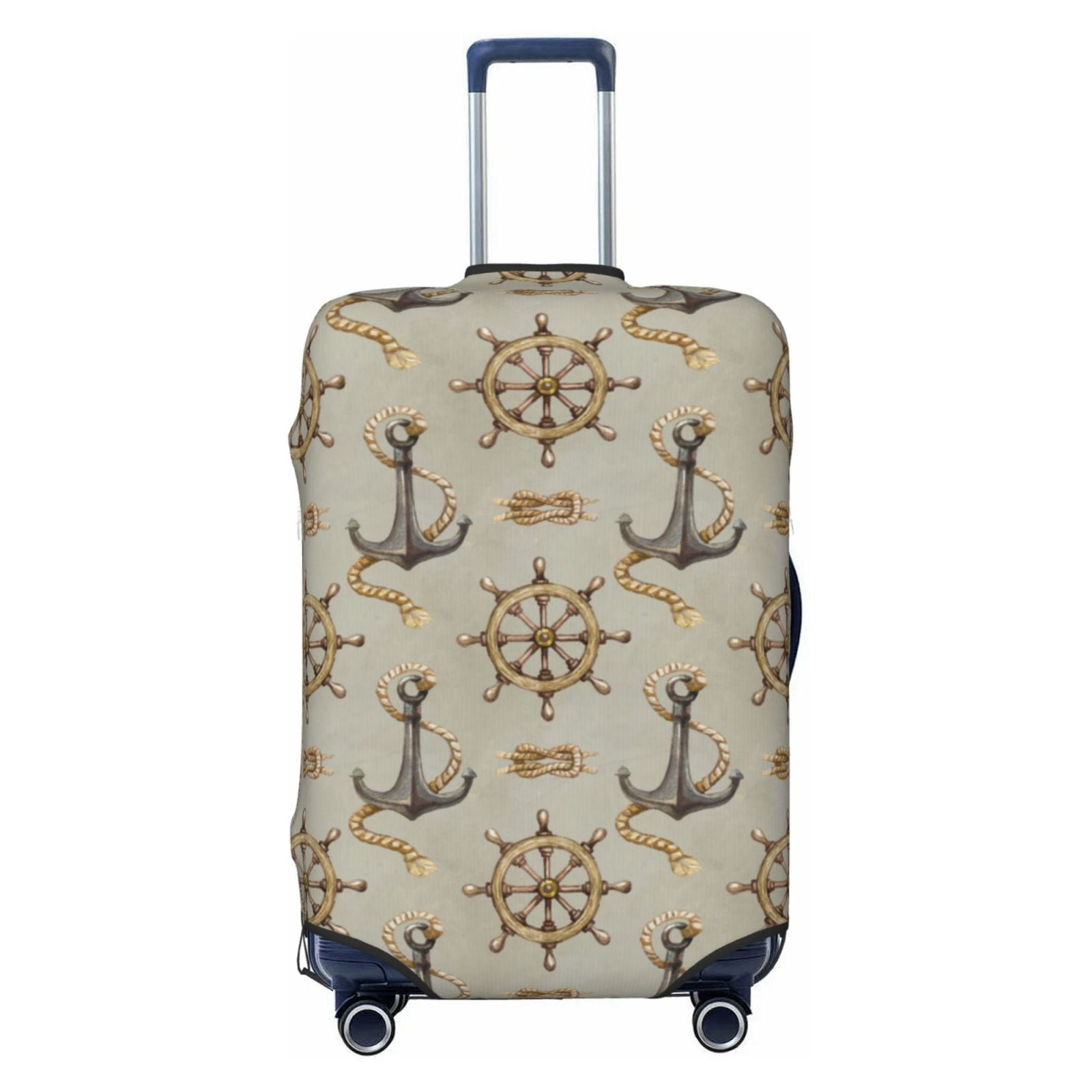 Luggage Cover For Travel Business Trip, Vintage Anchor Rope Rudder ...