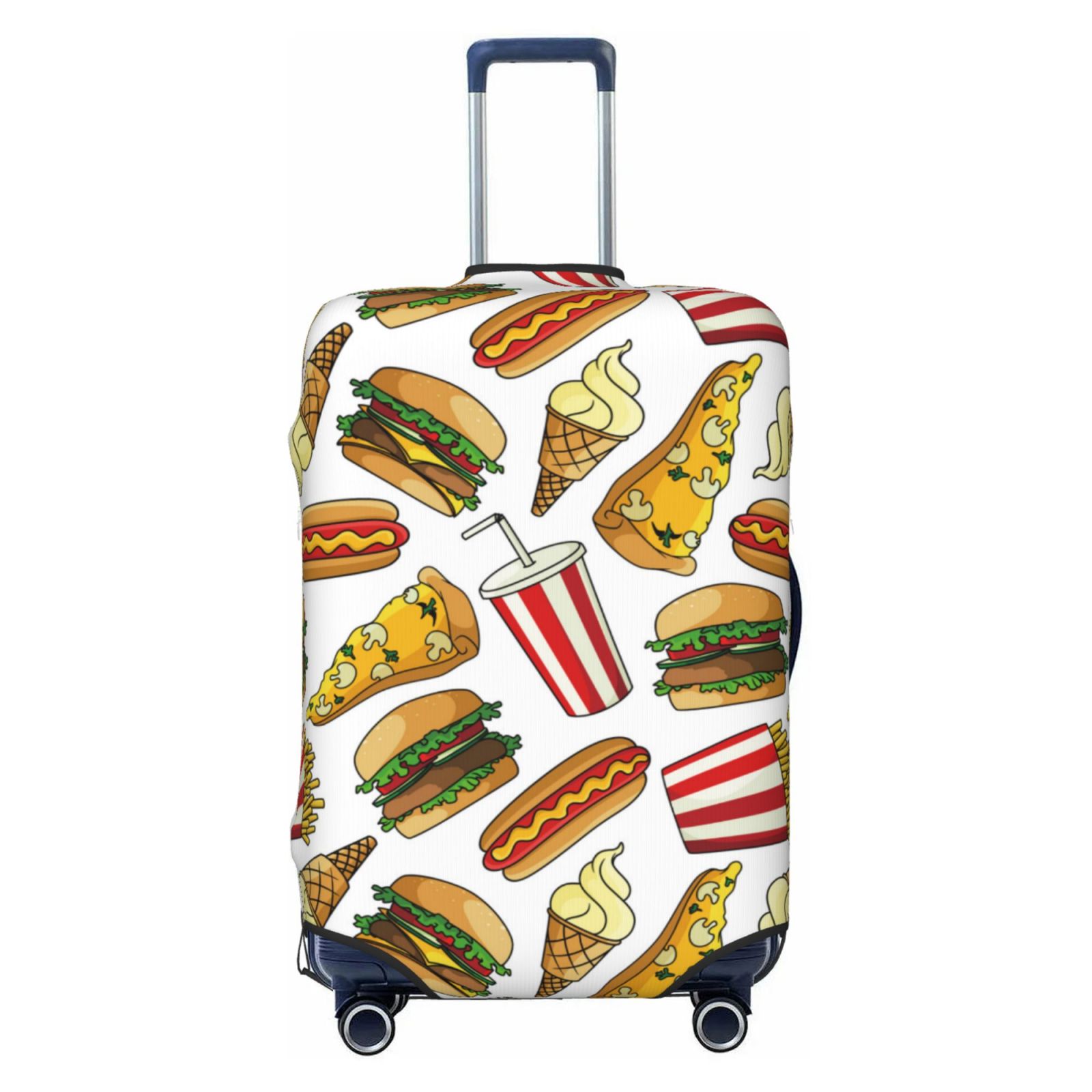 Luggage Cover (No Suicase) Cute Food Ice Cream Burger Soft Suitcase ...