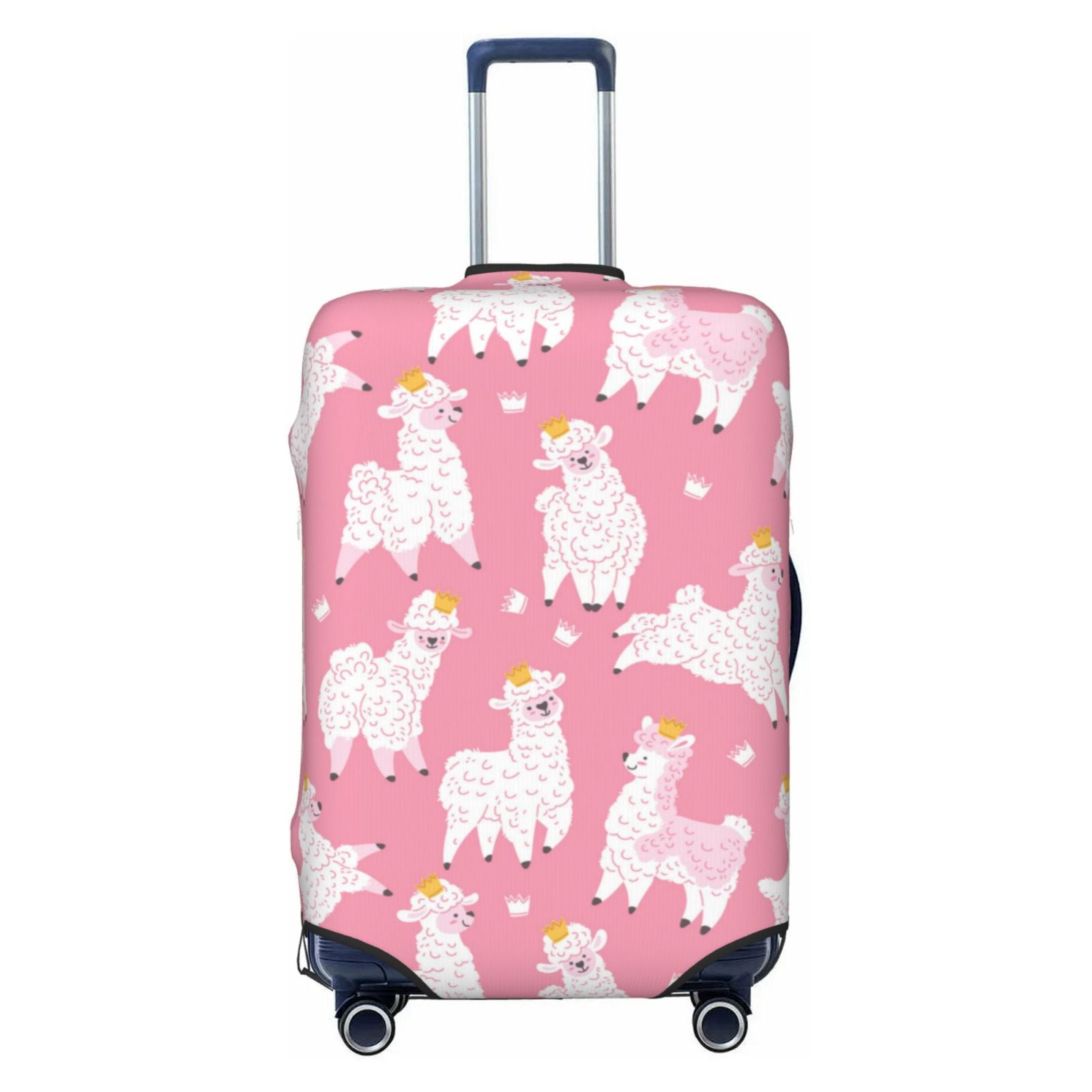 Luggage Cover (No Suicase) Happy Cute Alpaca Crown Soft Suitcase Covers ...