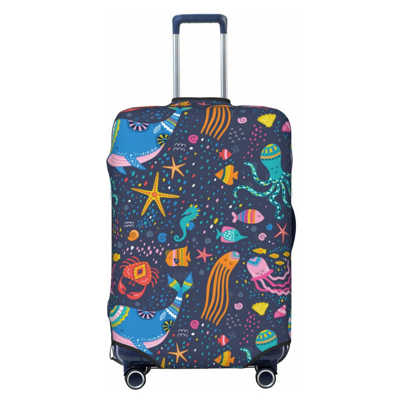 Luggage Cover (No Suicase) Marine Inhabitants Soft Suitcase Covers ...