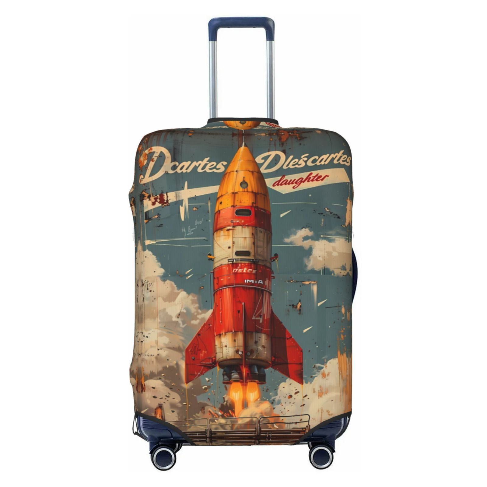 Luggage Cover (No Suicase) Rusty Rocket Launch Soft Suitcase Covers ...