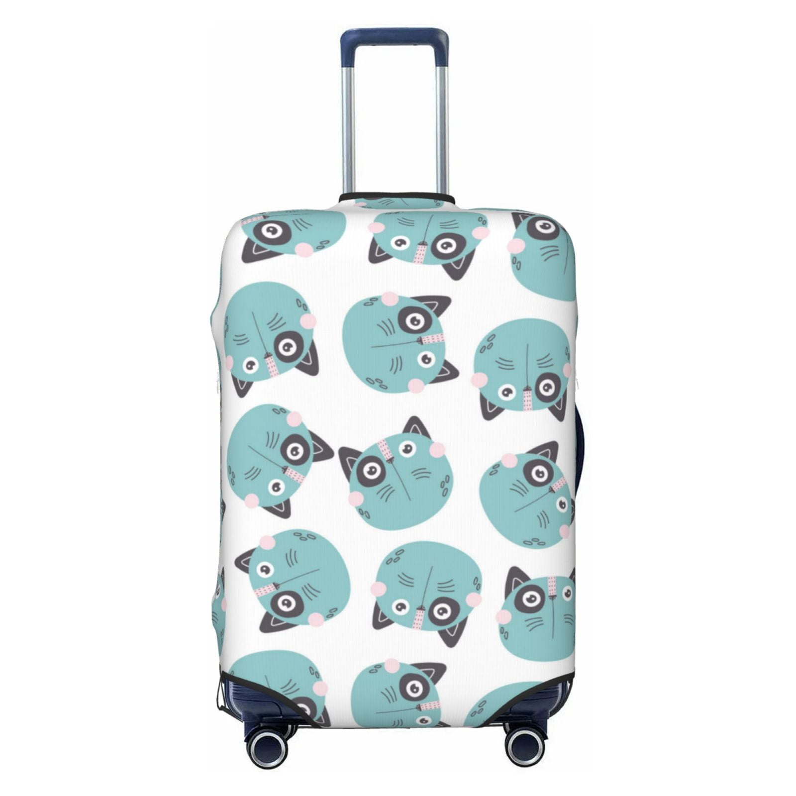 Luggage Cover, Quirky Cartoon Cat Face Suitcase Cover For Luggage Fits ...