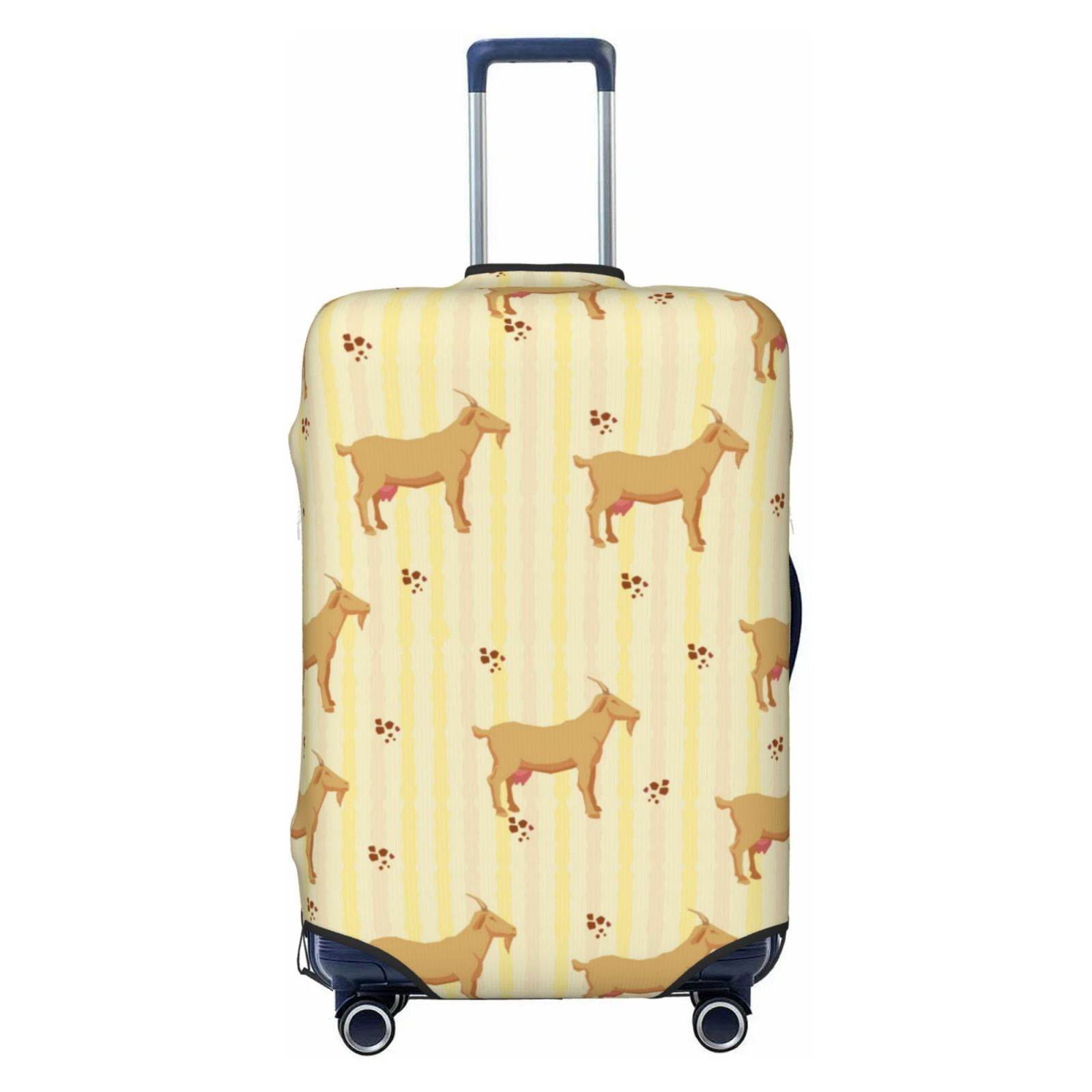 Luggage Cover, Striped Cartoon Cute Goat Yellow Suitcase Cover For ...
