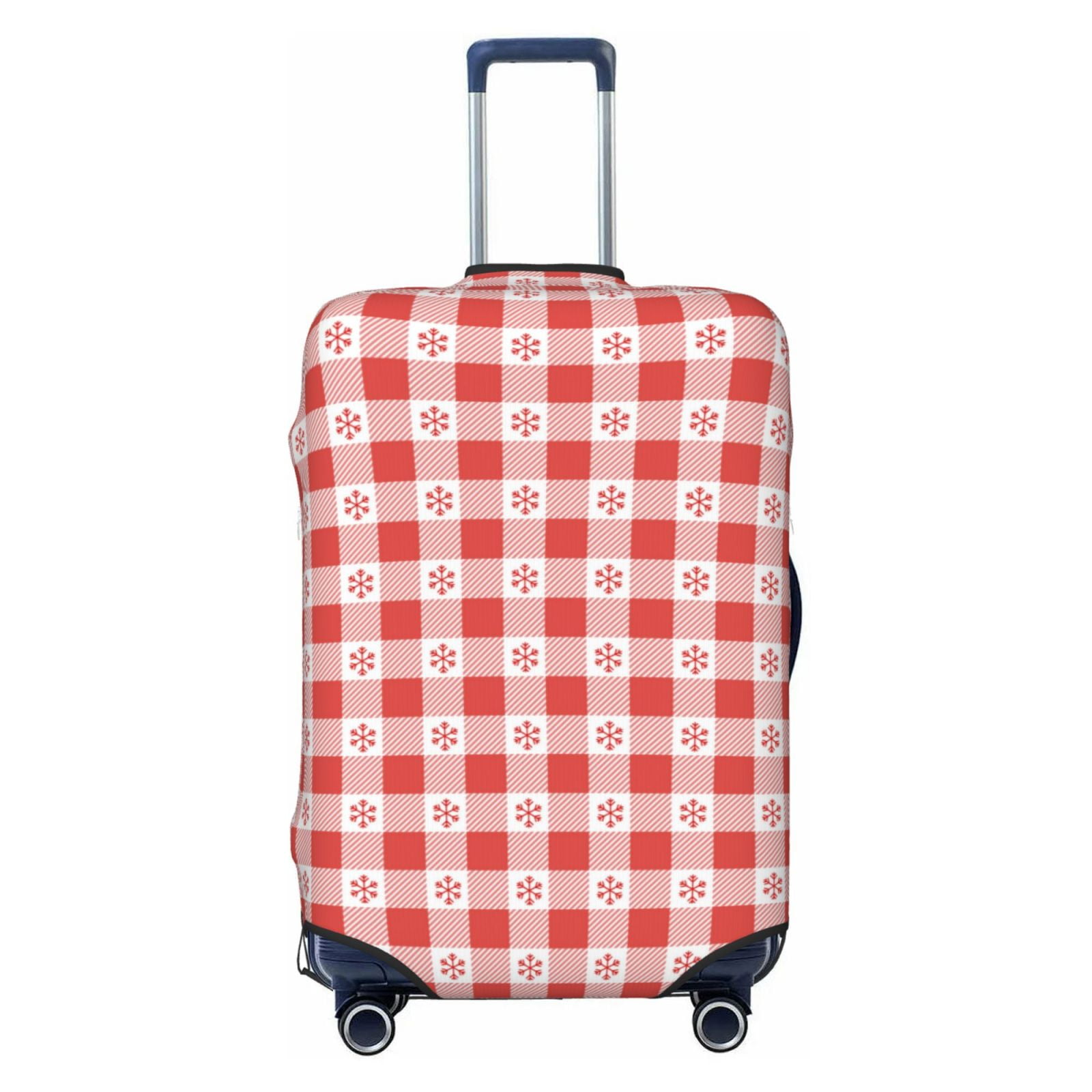 Luggage Cover for Travel Business Trip Checkered Christmas With ...