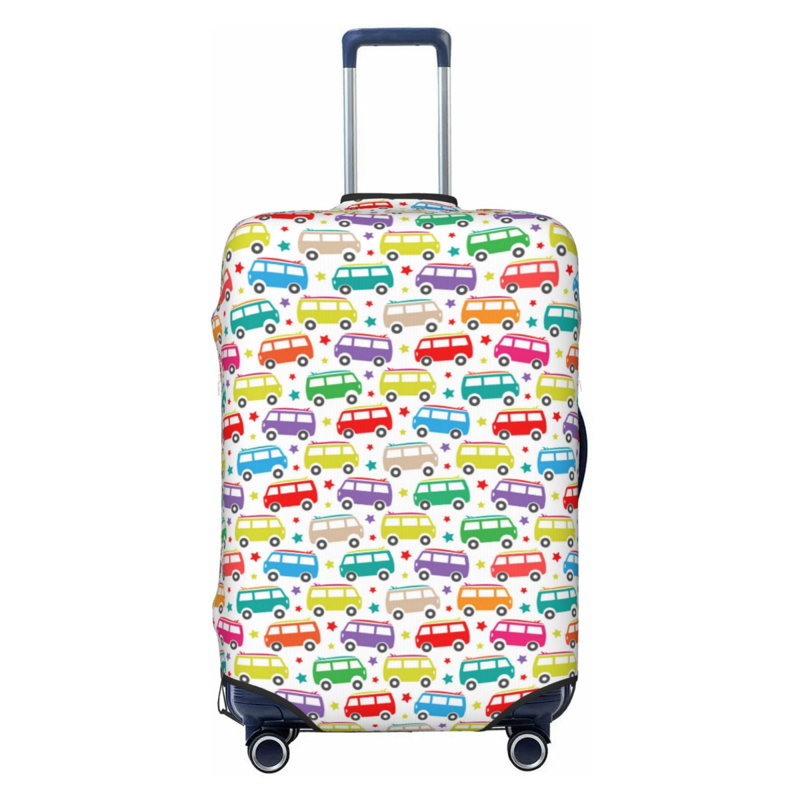 Luggage Cover for Travel Business Trip Colorful Bus Suitcase Covers ...