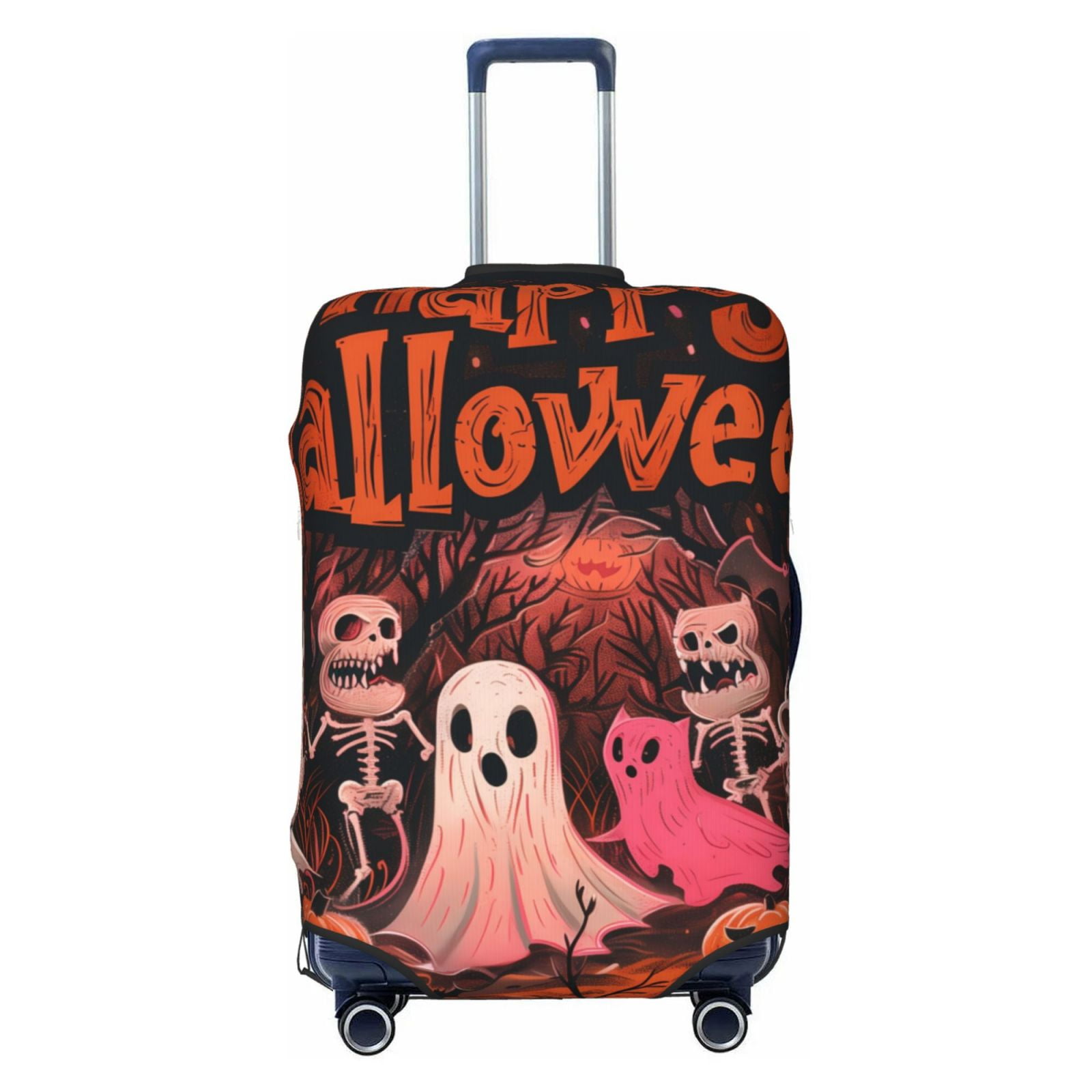 Luggage Cover for Travel Business Trip Halloween Happy Cute Ghost ...