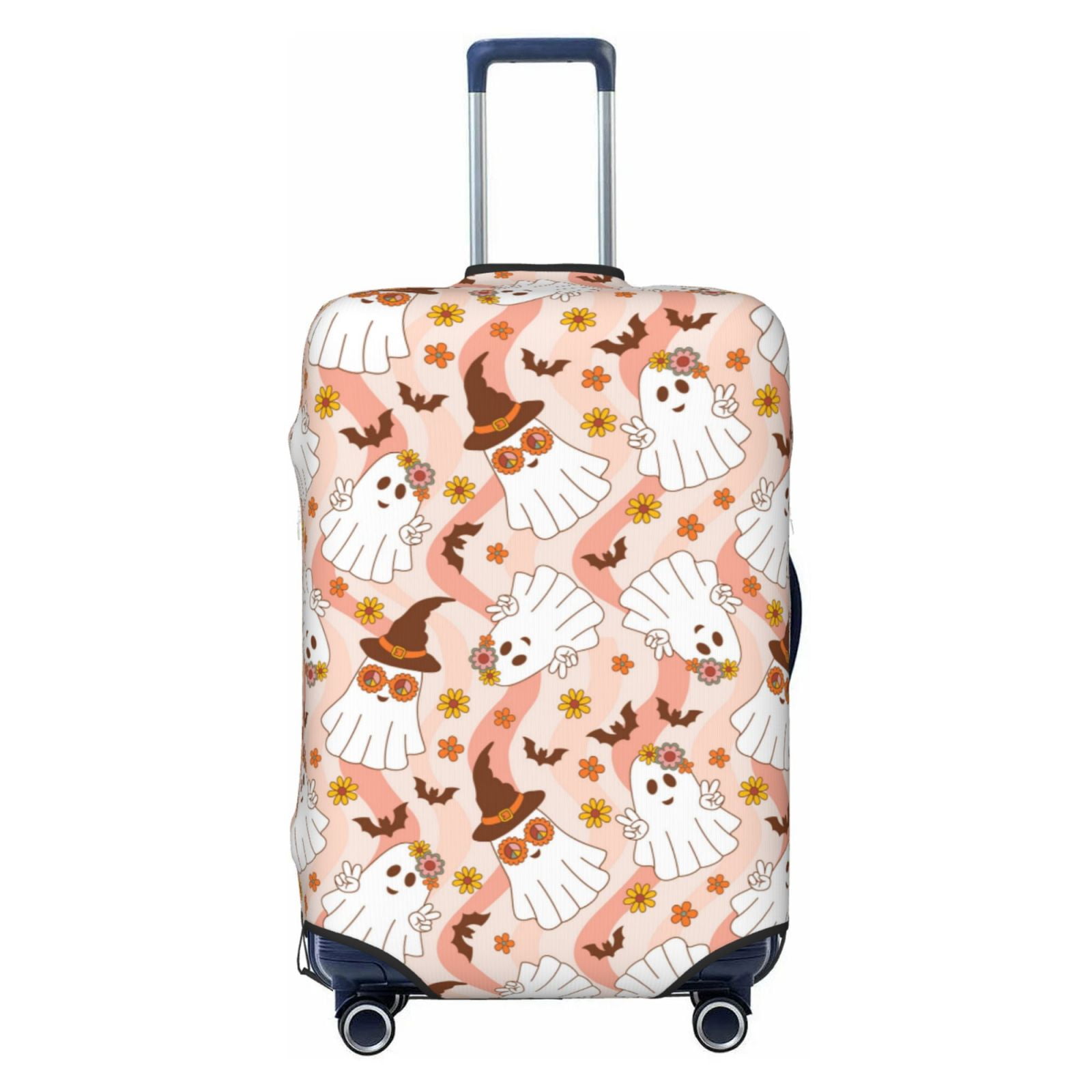 Luggage Cover for Travel Business Trip cartoon cute ghost halloween ...