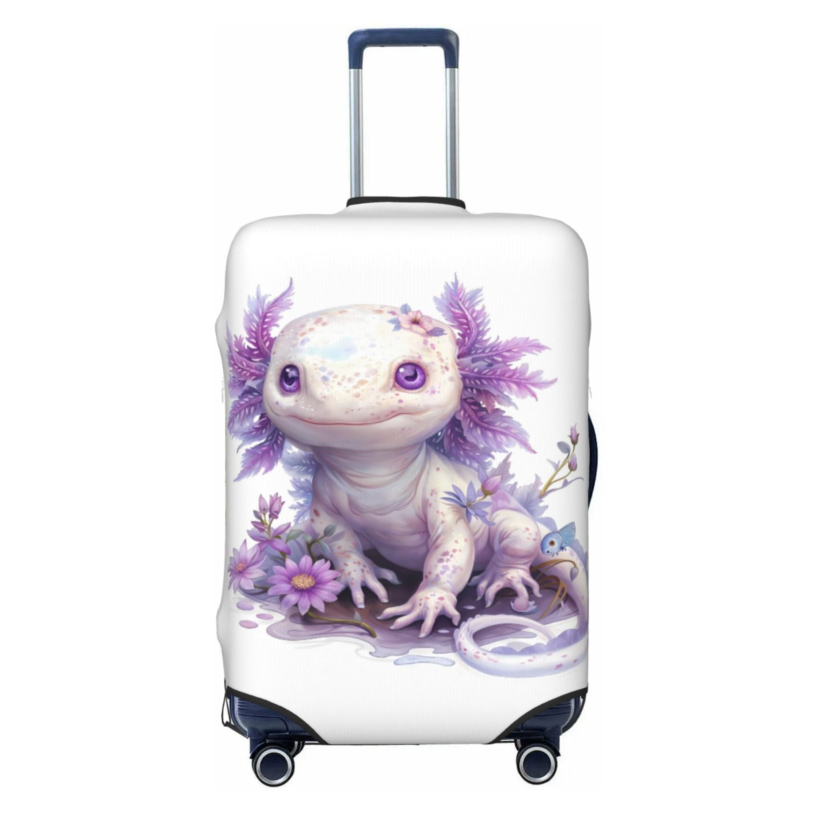 Luggage Covers Protector - Dreamy Bioluminescent Axolotl D Scratch ...