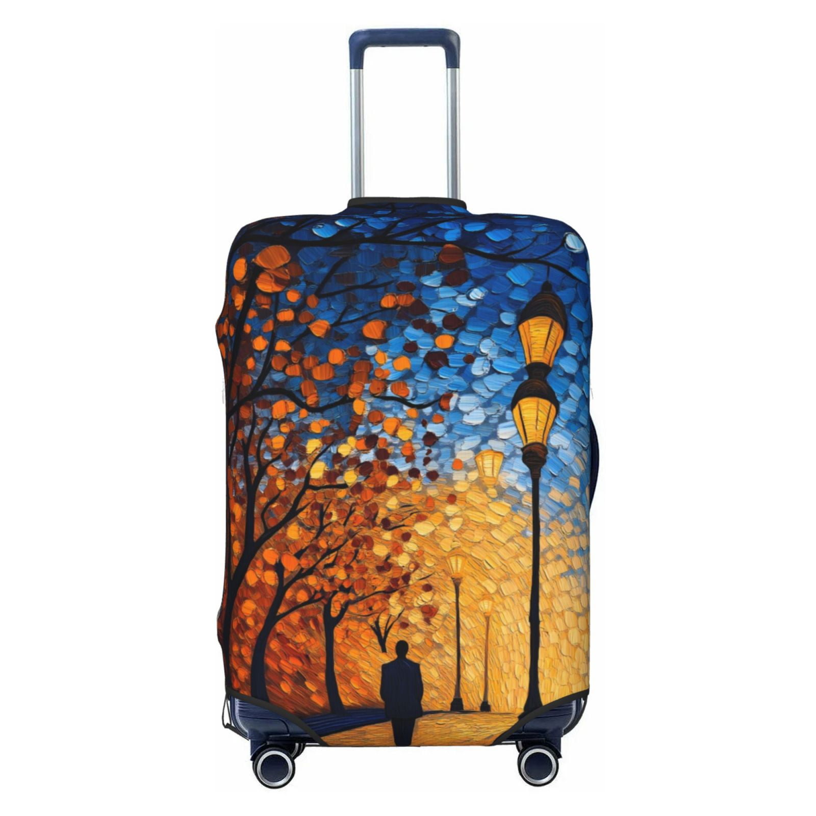 Luggage Covers Protector - Impressionist Night Walkway Scratch ...
