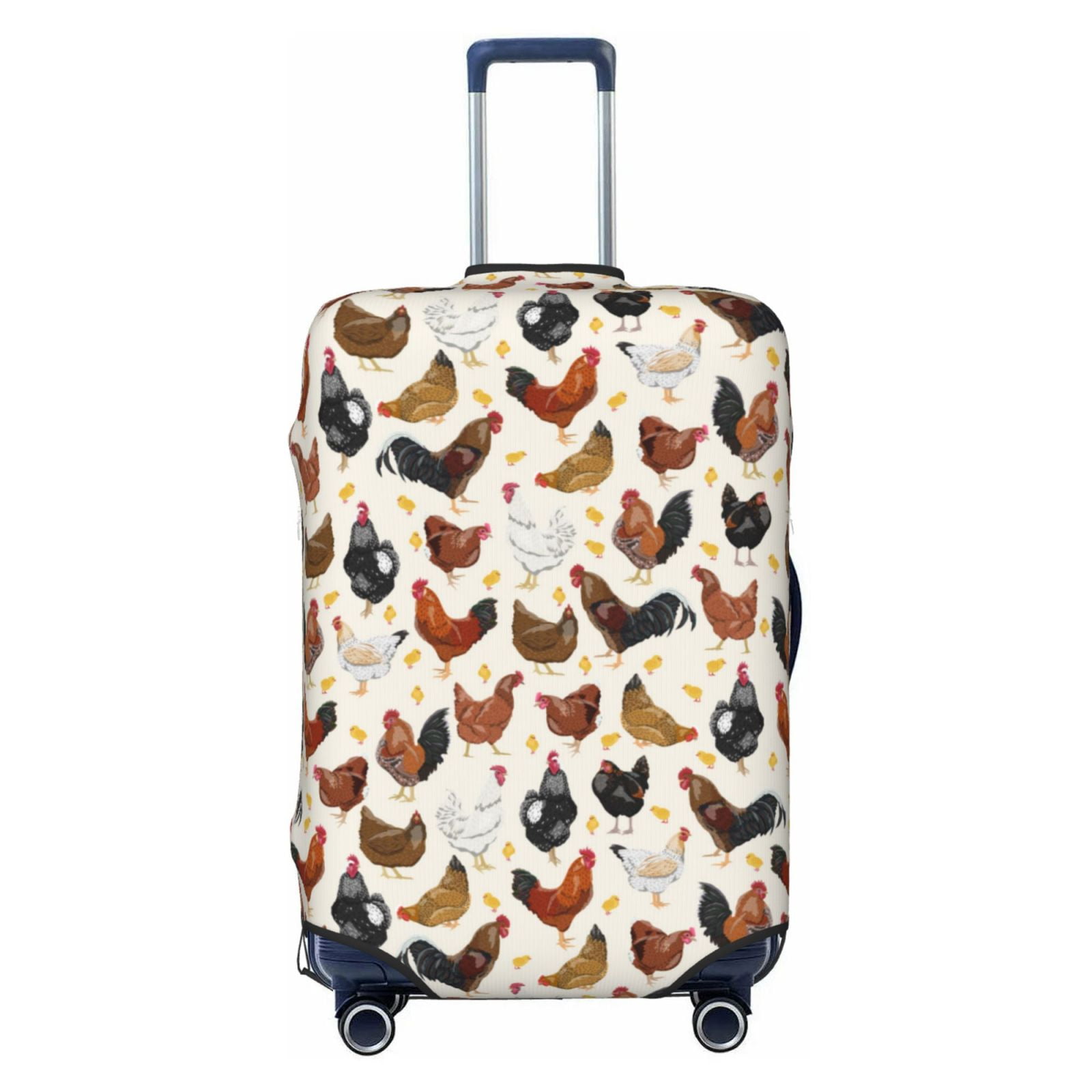 Luggage Covers Protector - Roosters And Chickens Scratch Resistant ...