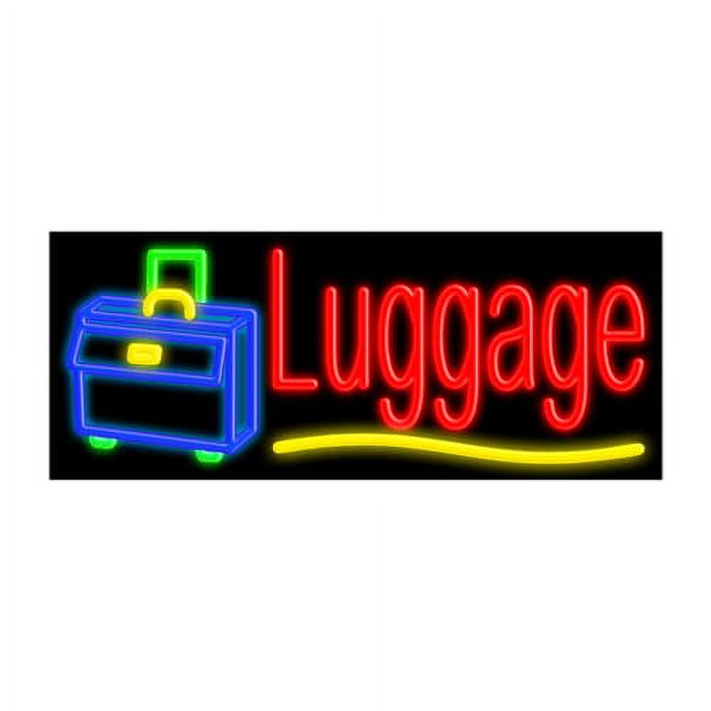 Luggage-Glass Neon Sign Made in USA - Walmart.com