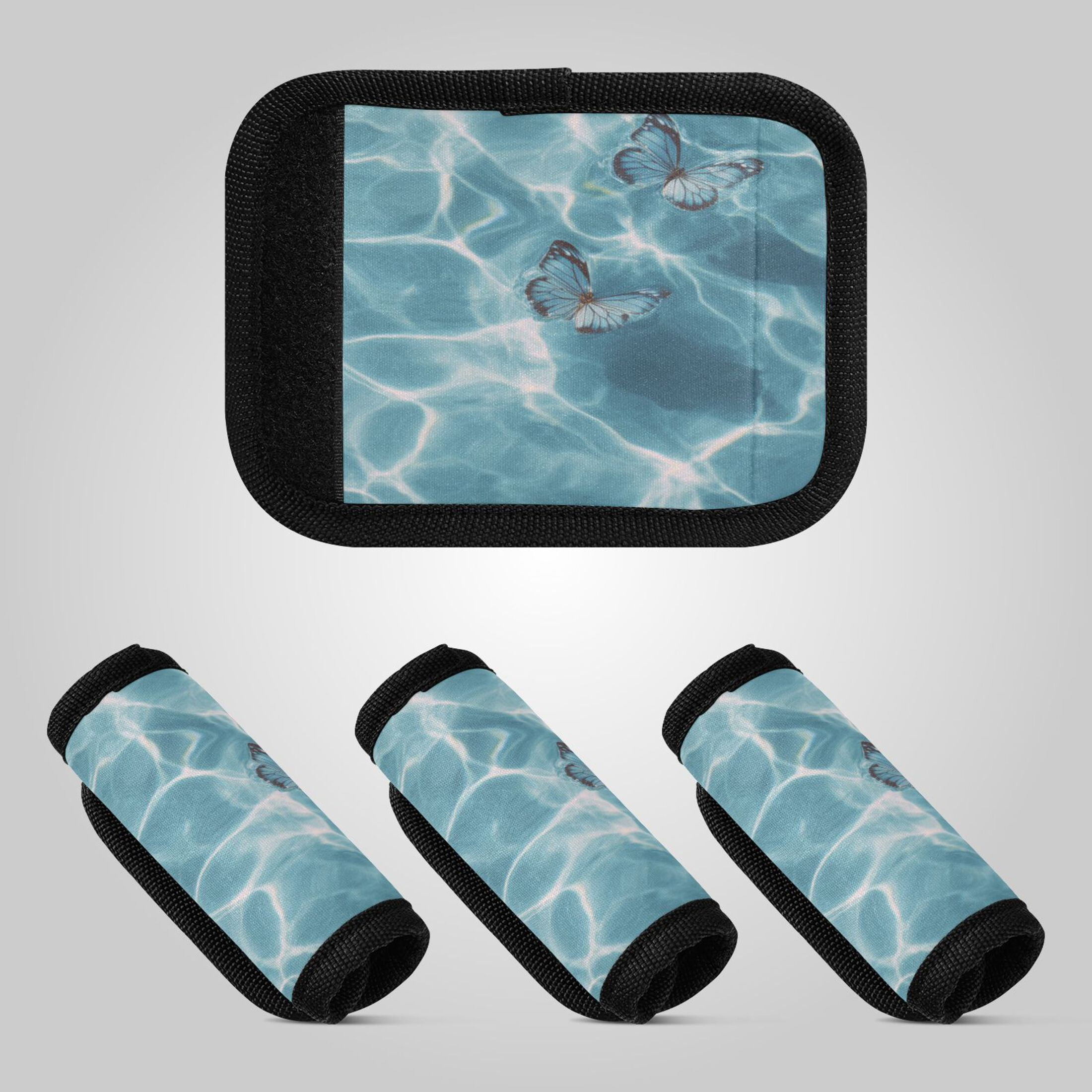 Luggage Handle Wrap for Suitcase 4-Pack Includes Back Information Card ...
