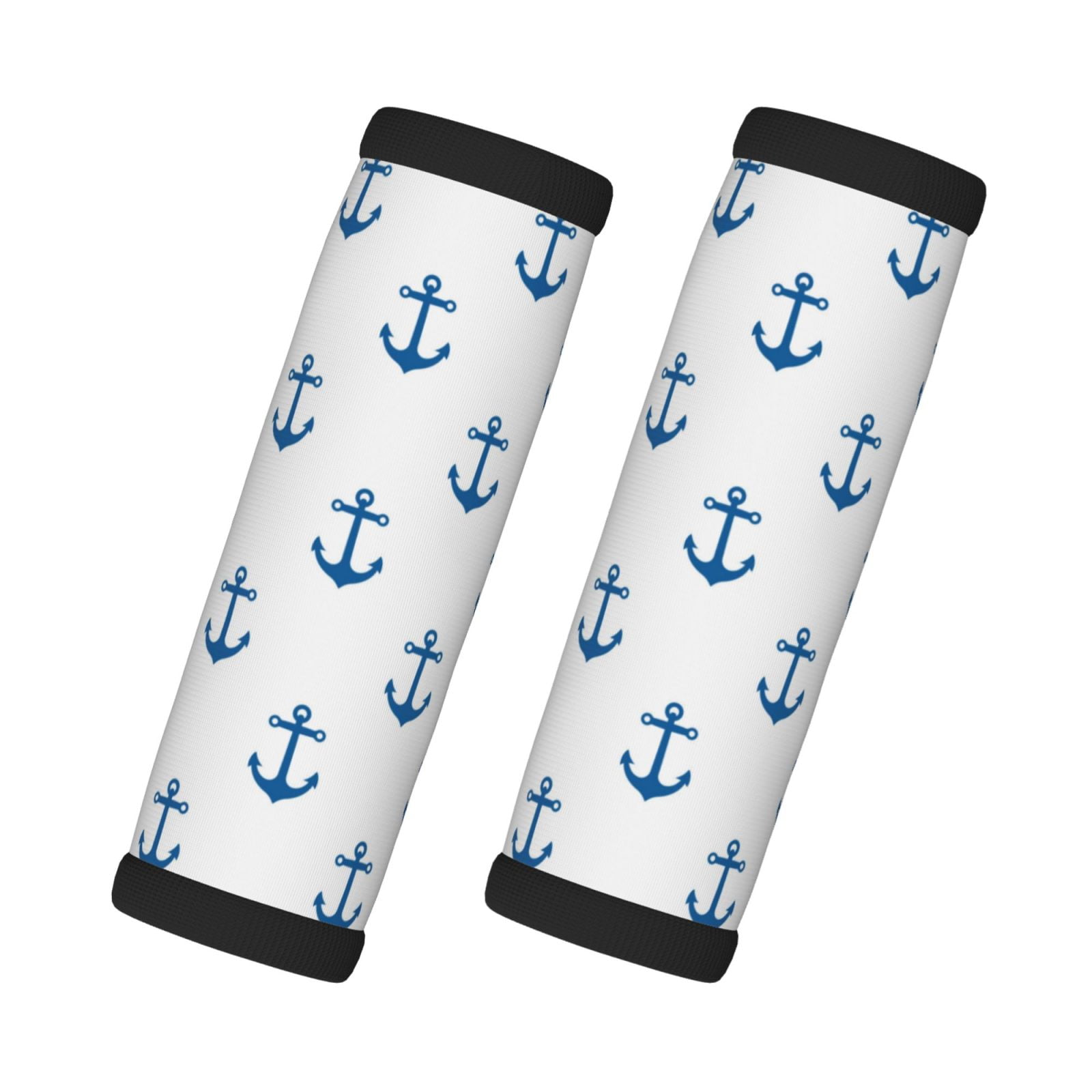 Luggage Handle Wraps for Suitcase, Blue ship anchors white cute ...