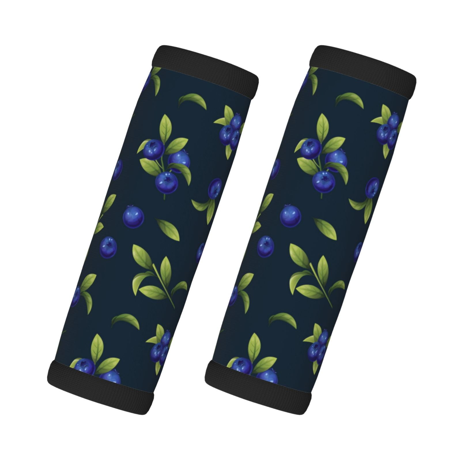 Luggage Handle Wraps for Suitcase - Blueberry Print black Stylish ...