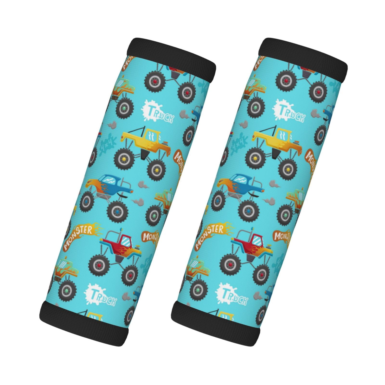Luggage Handle Wraps for Suitcase - Cartoon Monster Truck Suitcase Tags ...