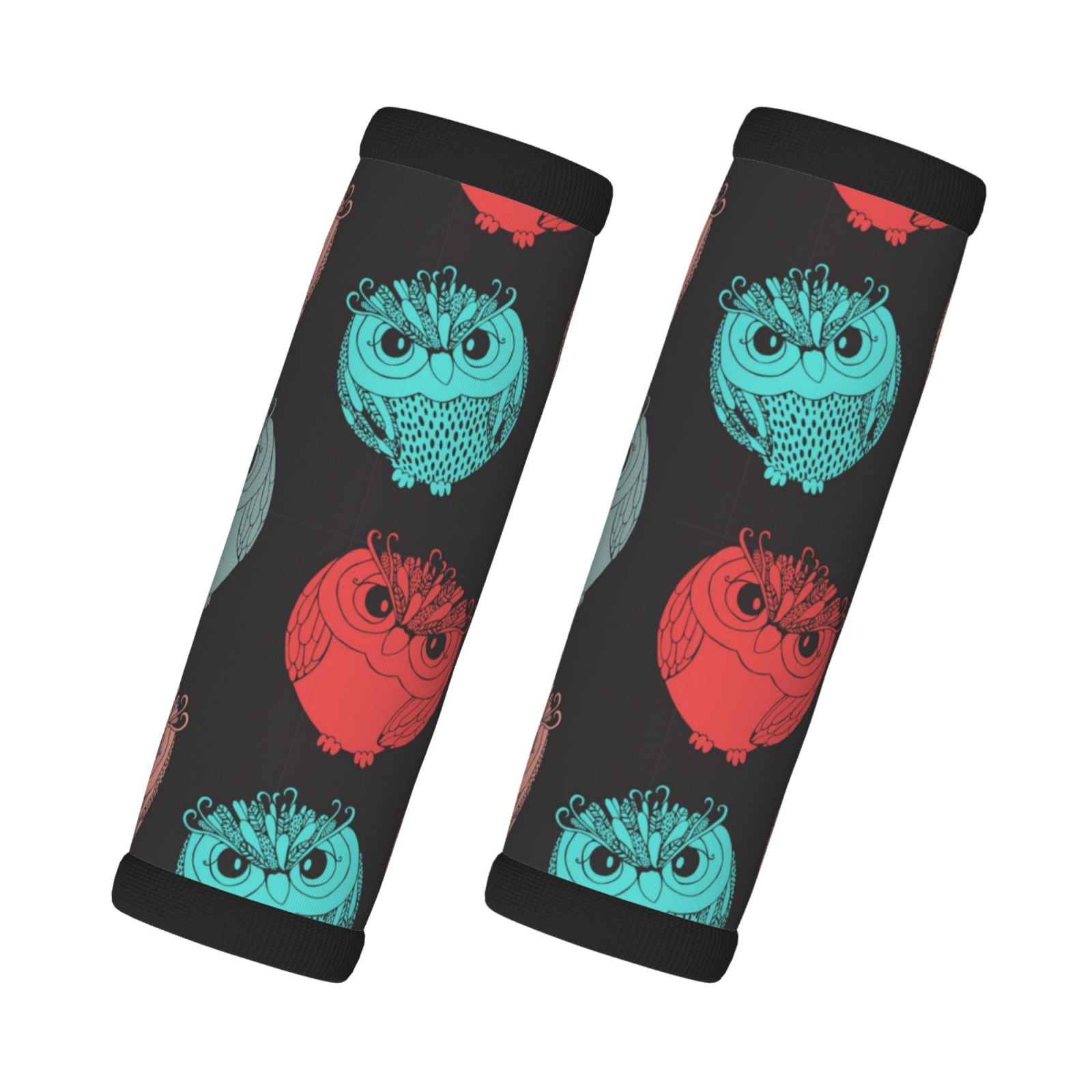 Luggage Handle Wraps for Suitcase - Chubby Cute Owls Suitcase Tags ...