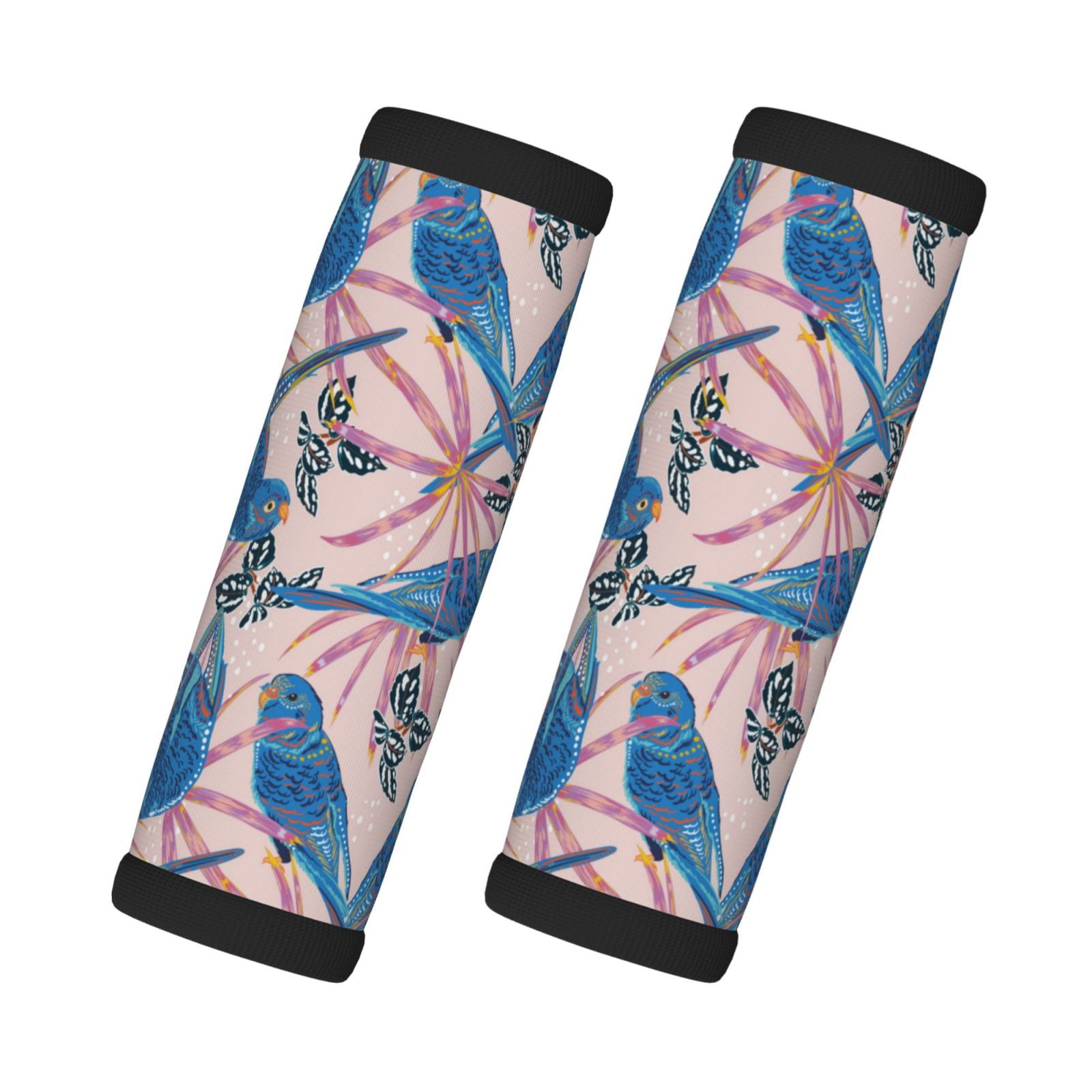 Luggage Handle Wraps for Suitcase, Classic Blue Cute Parrot Suitcase ...