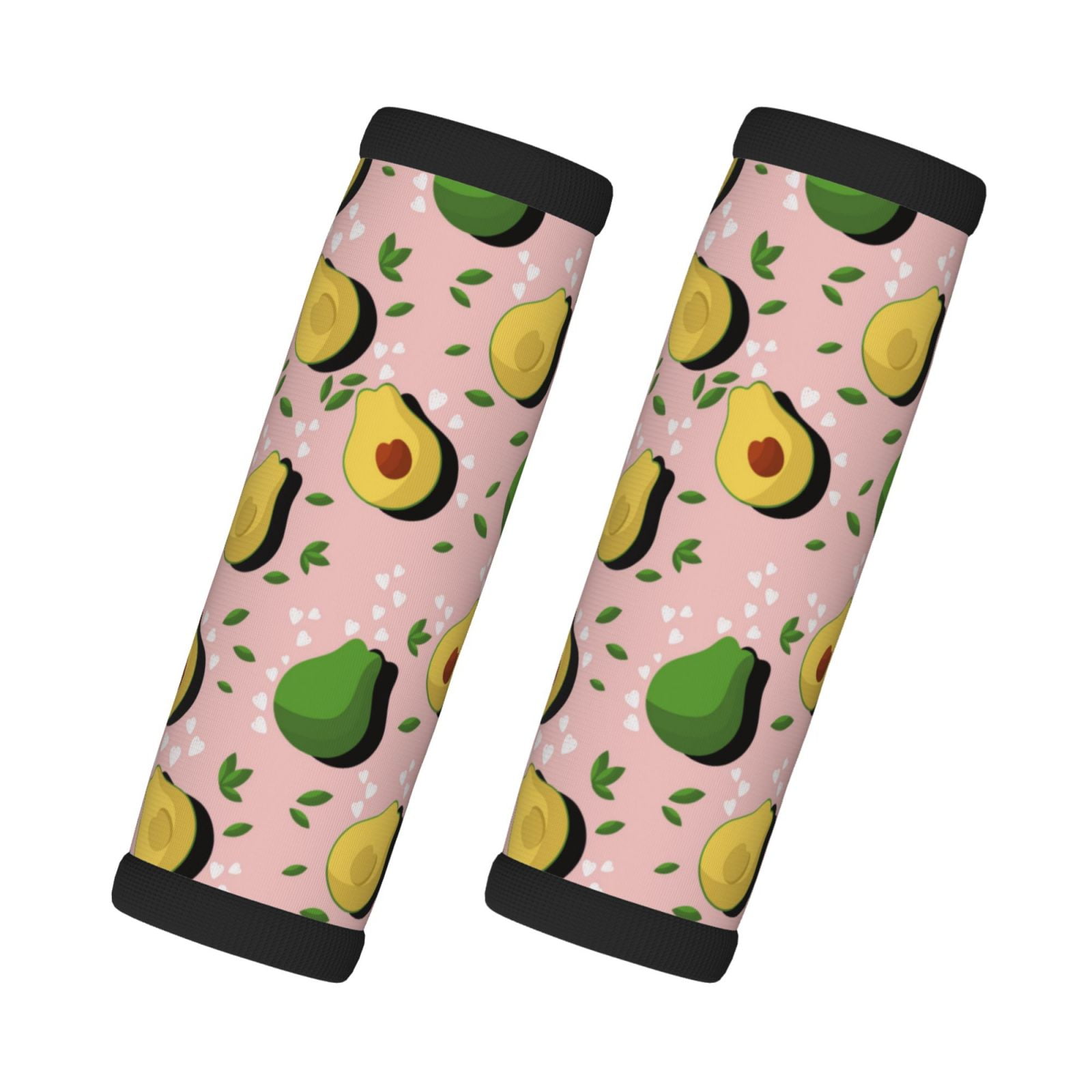 Luggage Handle Wraps for Suitcase, Cool Avocado Pink Leaves Suitcase ...