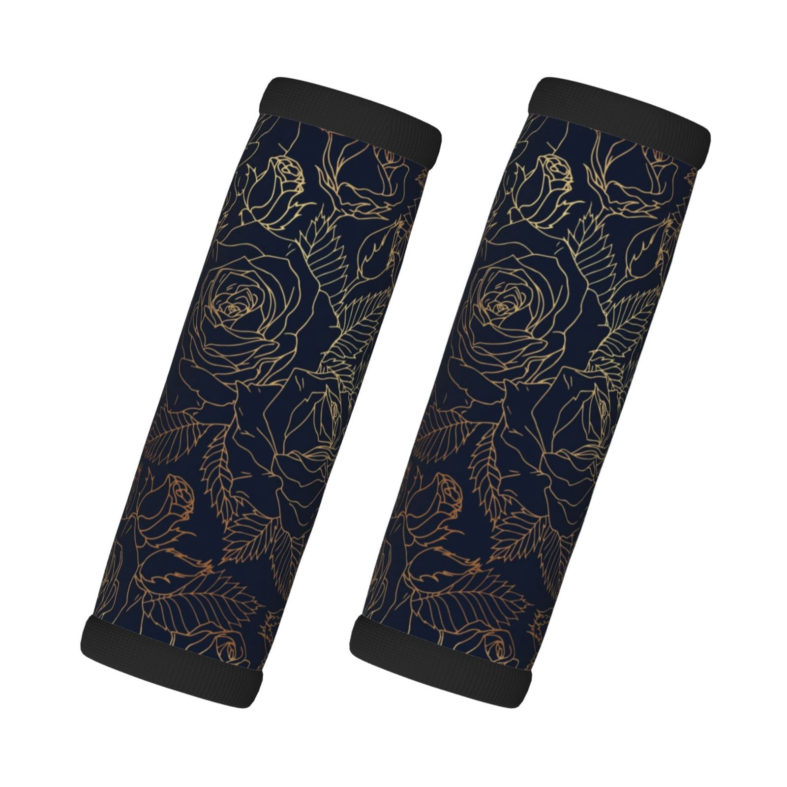 Luggage Handle Wraps for Suitcase Copper-Gold Gloss Outline Rose ...