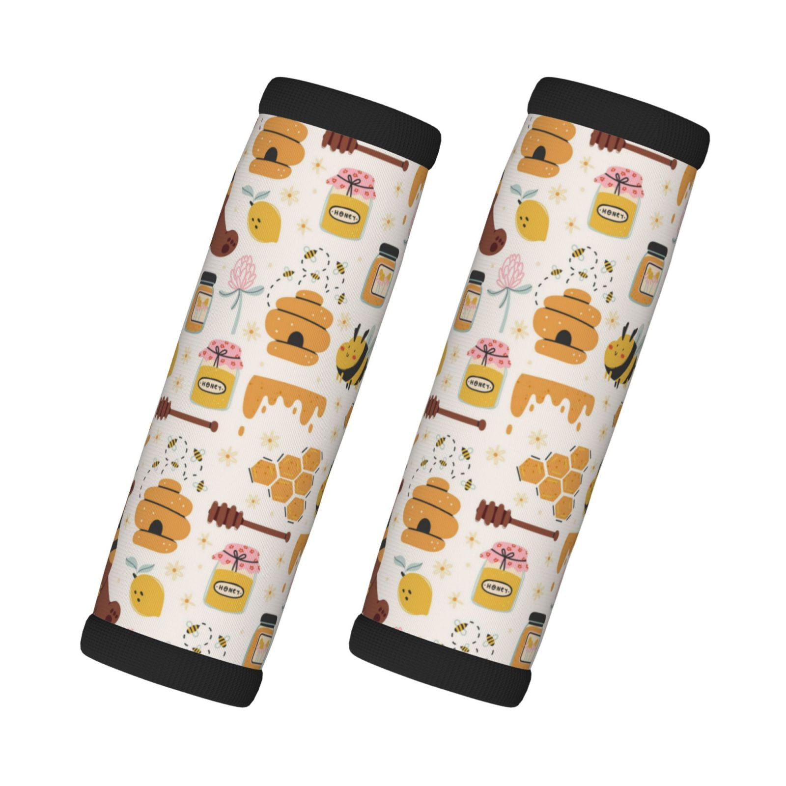 Luggage Handle Wraps for Suitcase, Cute Bee Honey Jar Hive Bear ...