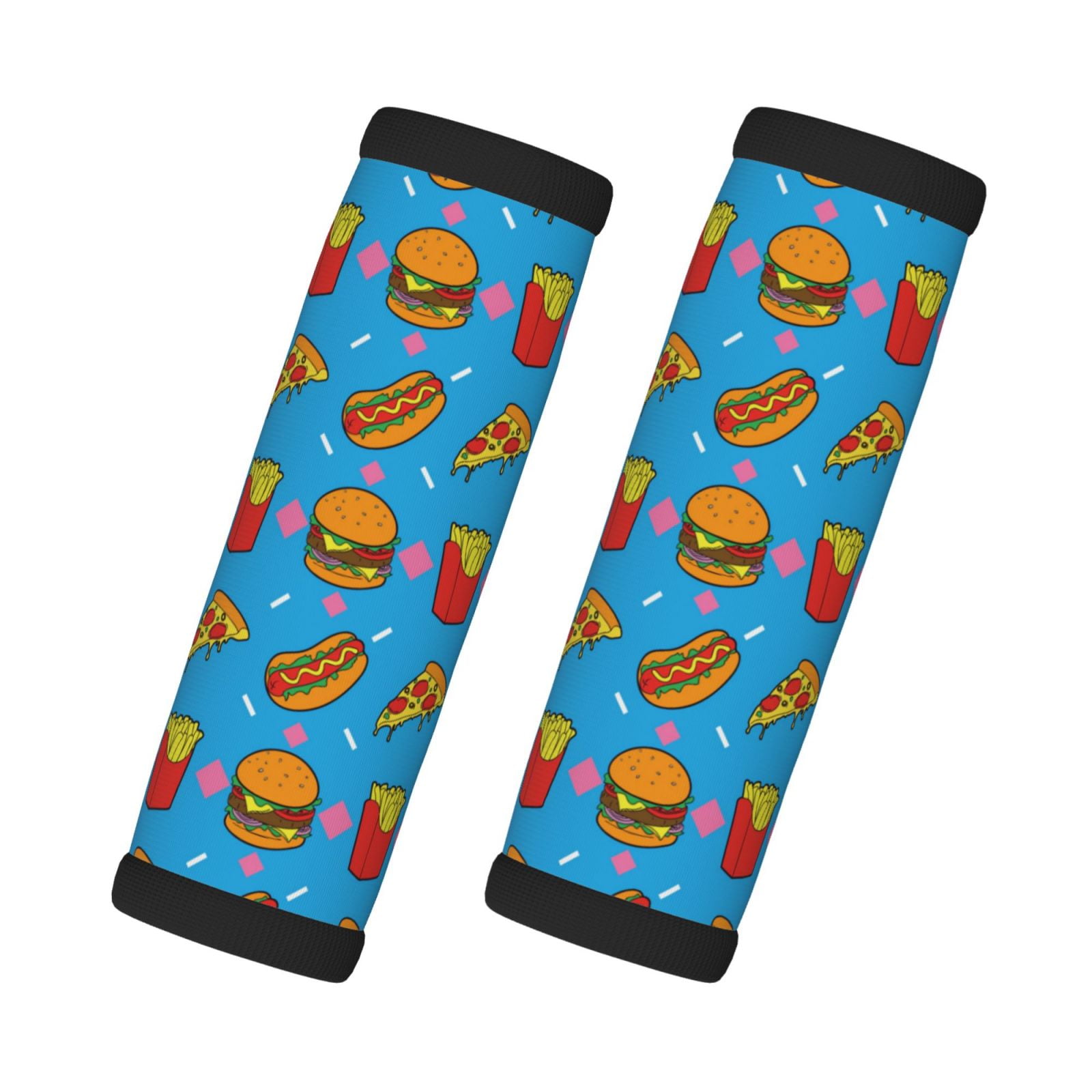 Luggage Handle Wraps for Suitcase, Cute Food Fries Burger Pizza ...