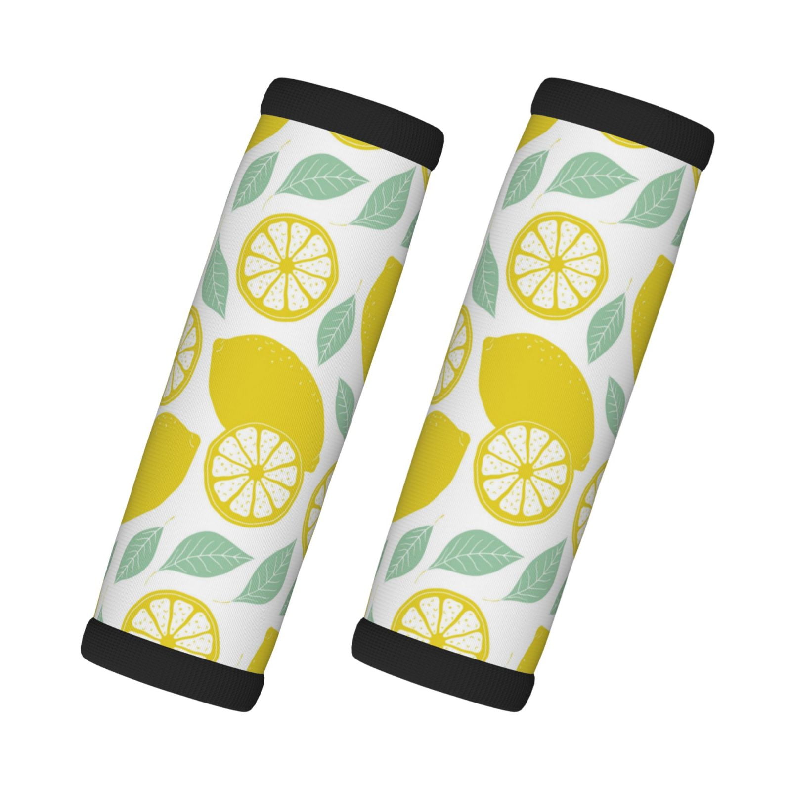 Luggage Handle Wraps for Suitcase, Cute Lemon Light Green Leaves ...