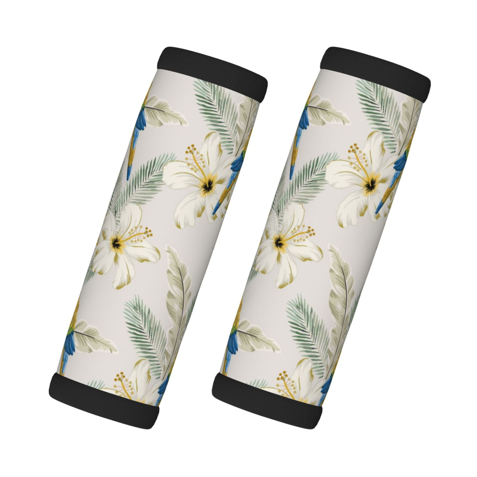 Luggage Handle Wraps for Suitcase Cute Parrot Palm Leaves Flower ...
