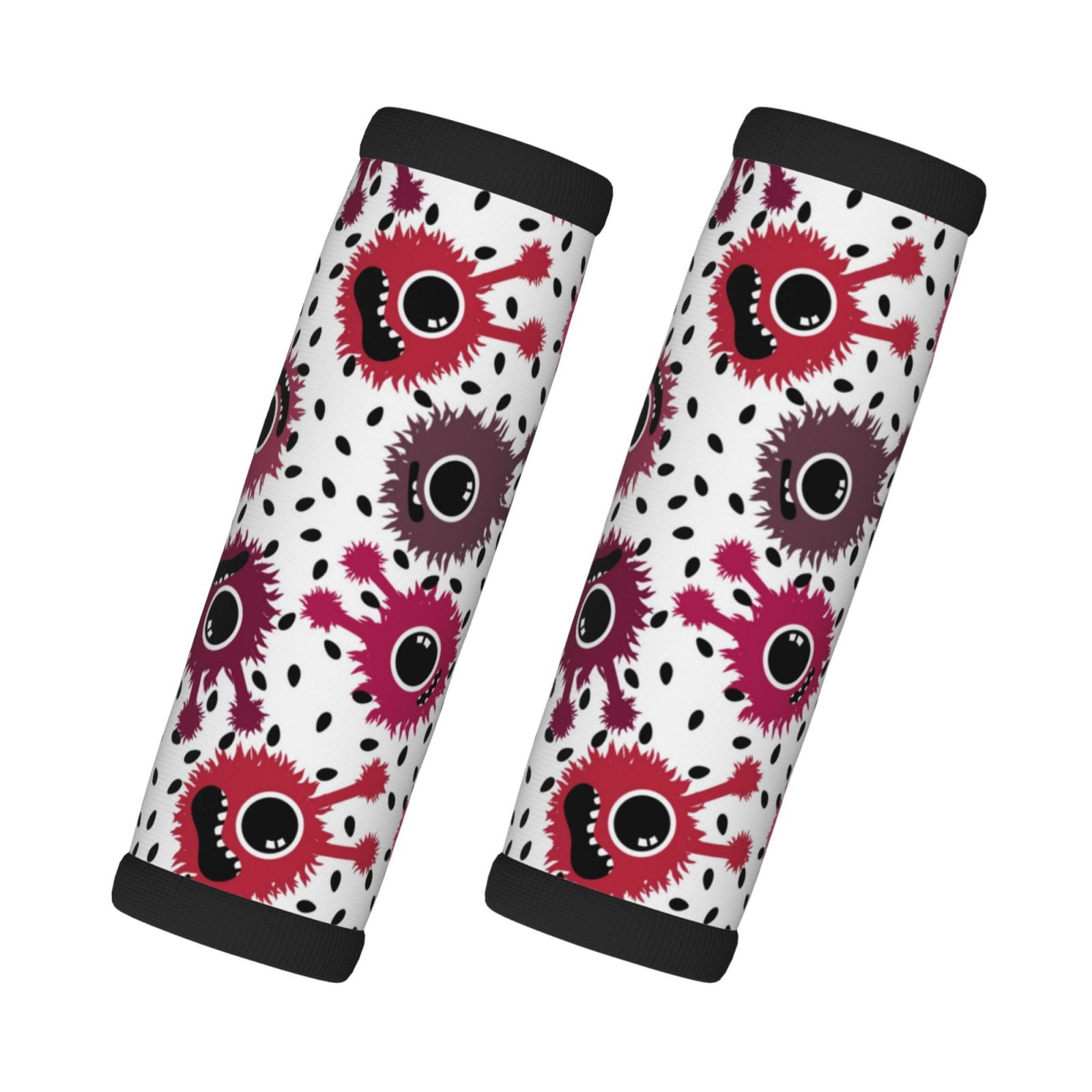 Luggage Handle Wraps for Suitcase - Cute cartoon eyes red Suitcase Tags ...