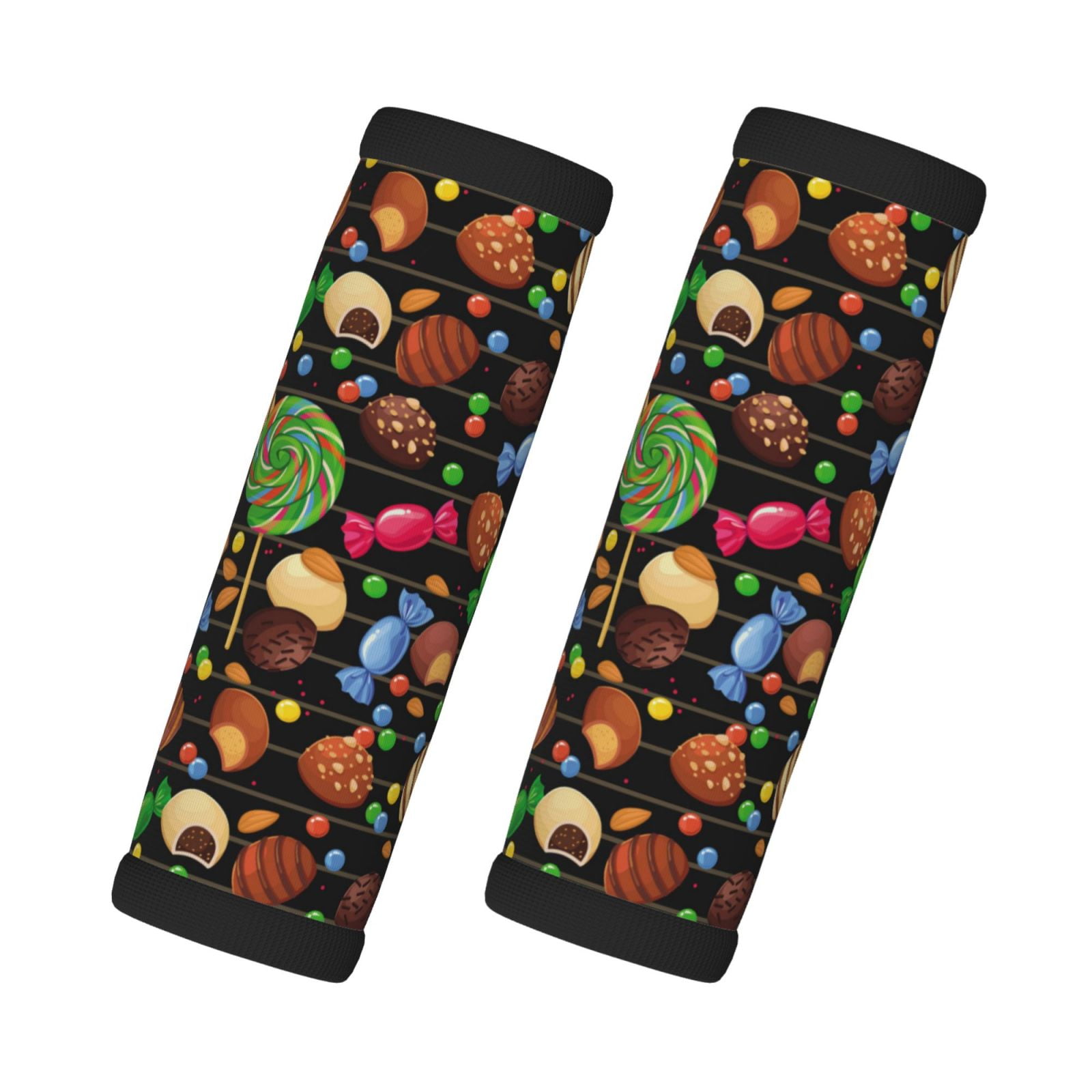 Luggage Handle Wraps for Suitcase - Lollipop Candy Chocolate Bean Print ...