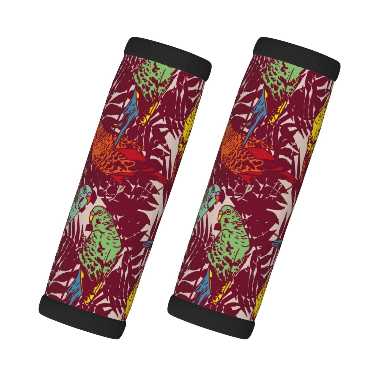 Luggage Handle Wraps for Suitcase, Retro Multi-Color Cute Parrot ...