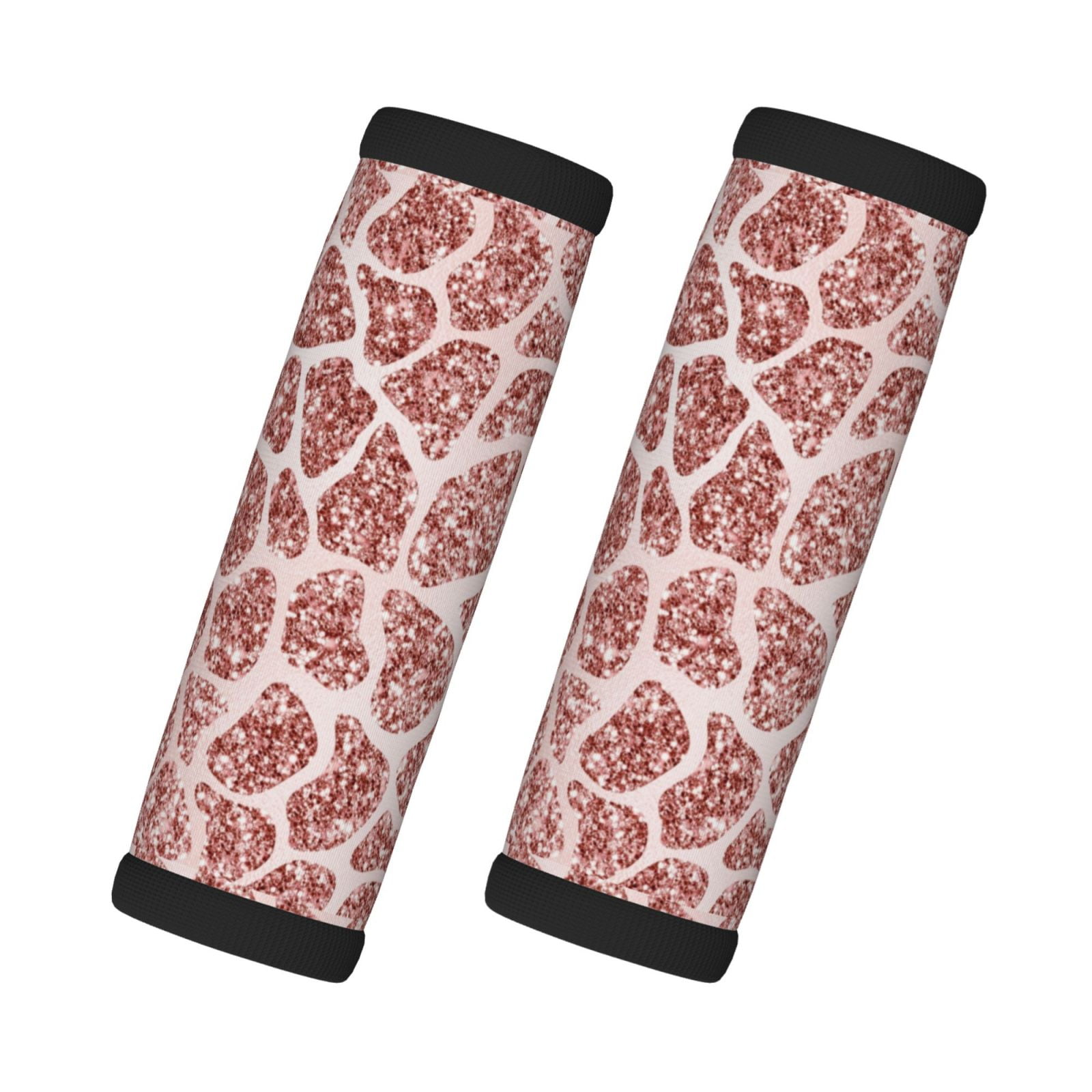 Luggage Handle Wraps for Suitcase, Rose Gold Abstract Spots Suitcase ...