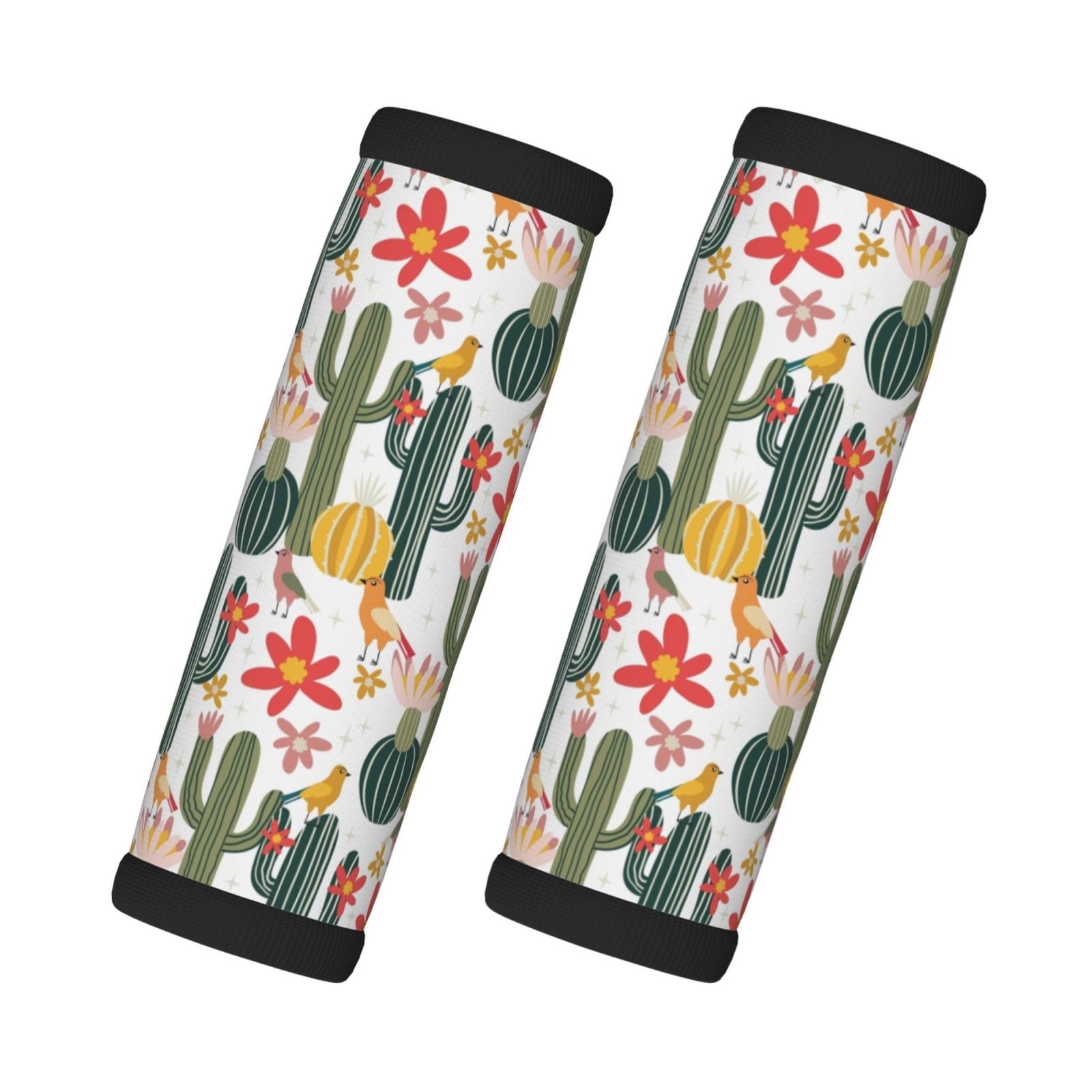 Luggage Handle Wraps for Suitcase Summer Cactus With Blooming Suitcase ...