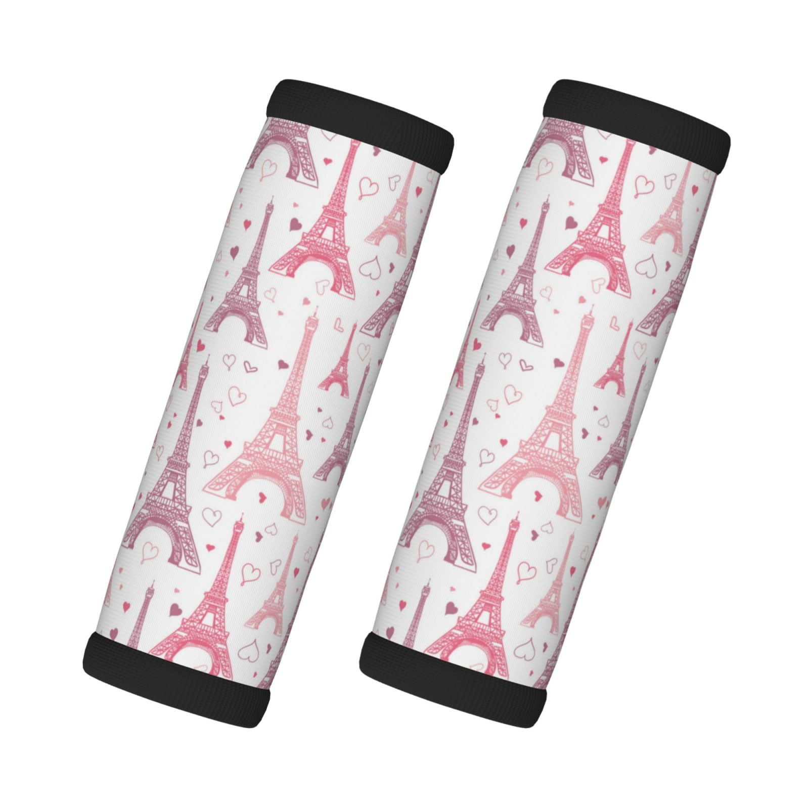 Luggage Handle Wraps for Suitcase - Suitcase Tags Identifiers for Suitcases, pink Eiffel Towers ...