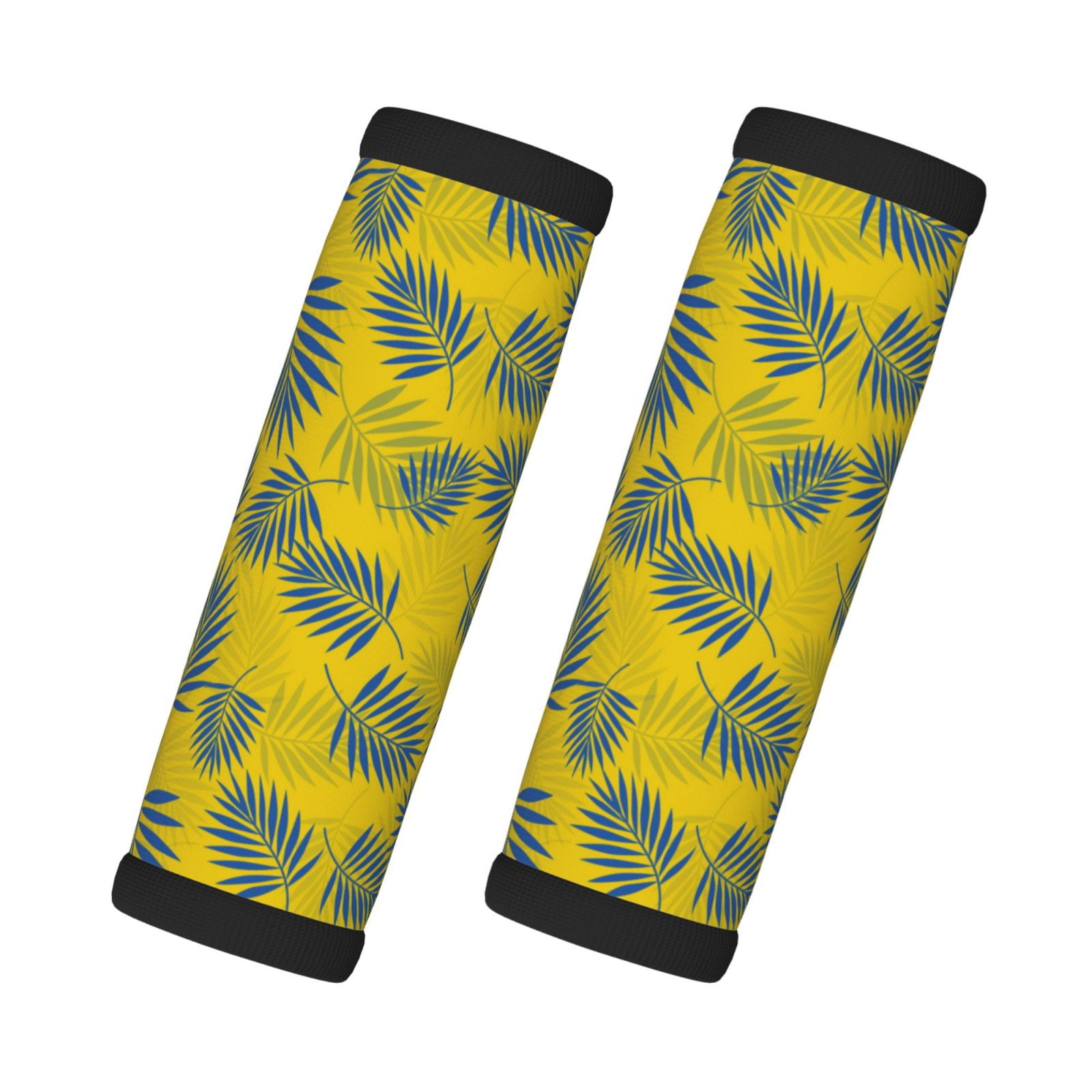 Luggage Handle Wraps for Suitcase - Yellow Palm leaf Suitcase Tags ...